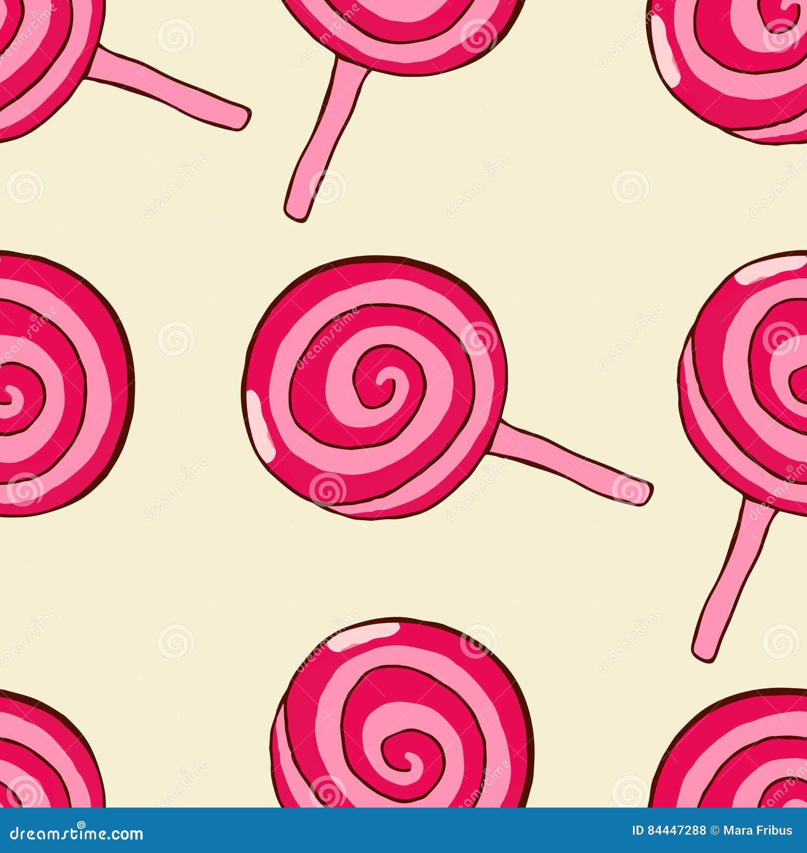 Sweet Lollipops Seamless Pattern Stock Vector - Illustration of taste ...
