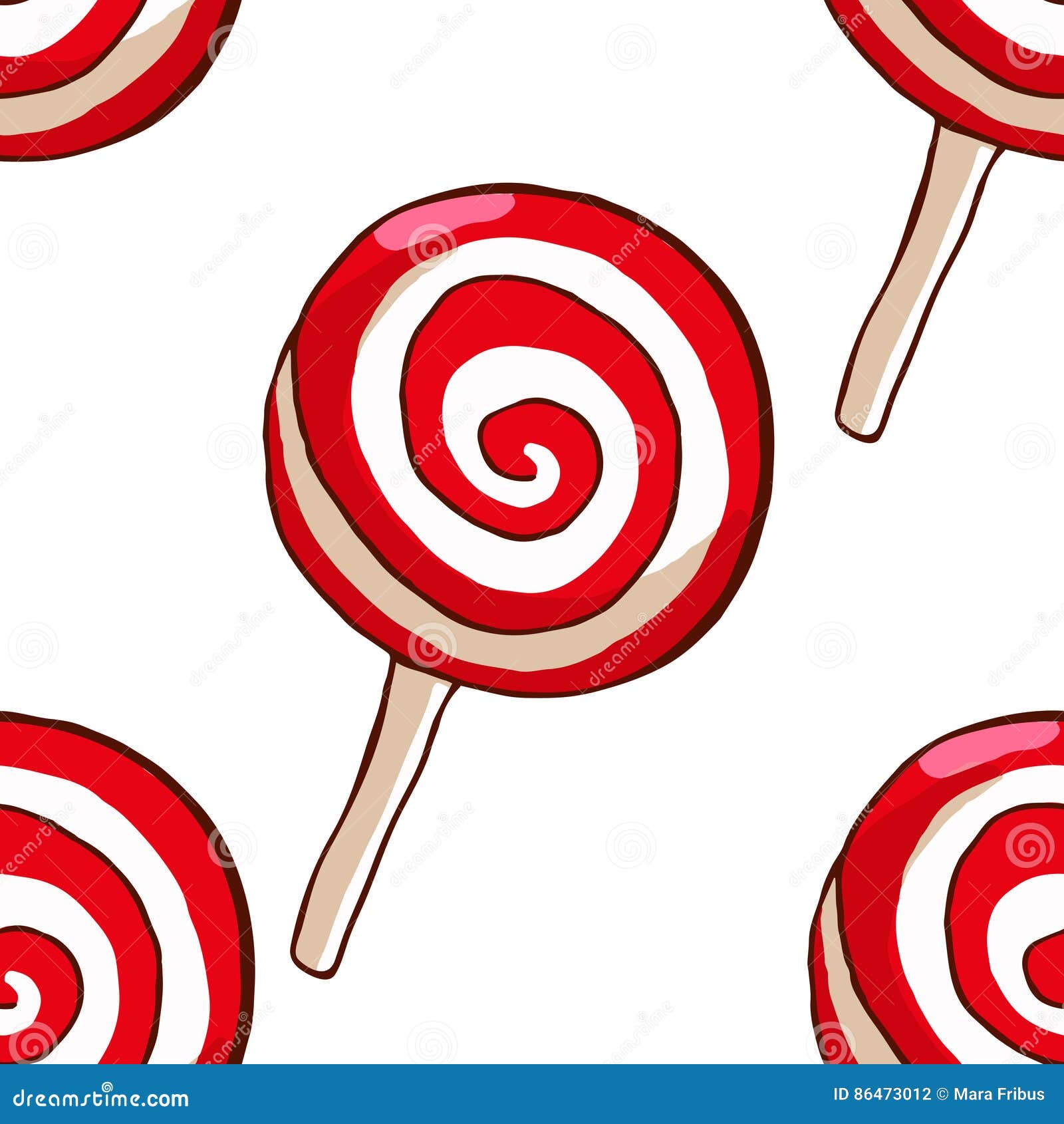 Sweet Lollipops Seamless Pattern Stock Vector - Illustration of candy ...