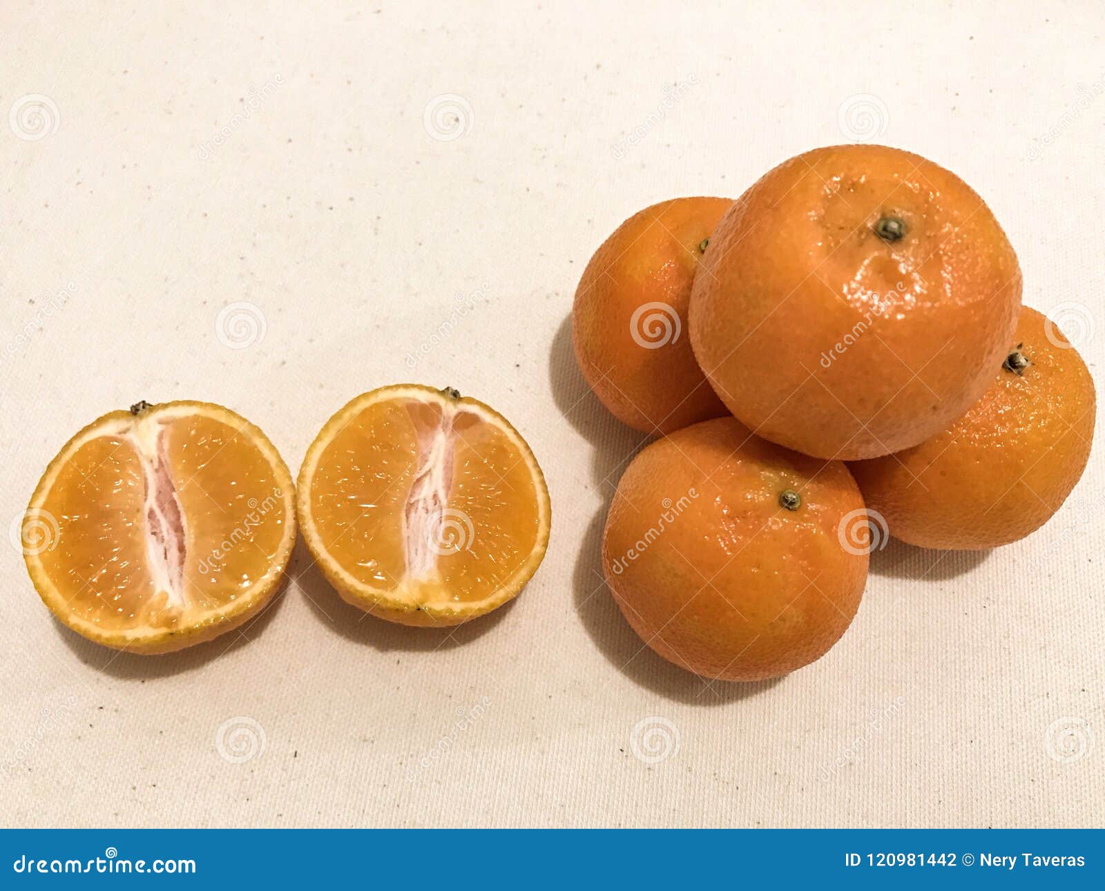 Sweet mandarins stock photo. Image of orange, white - 120981442