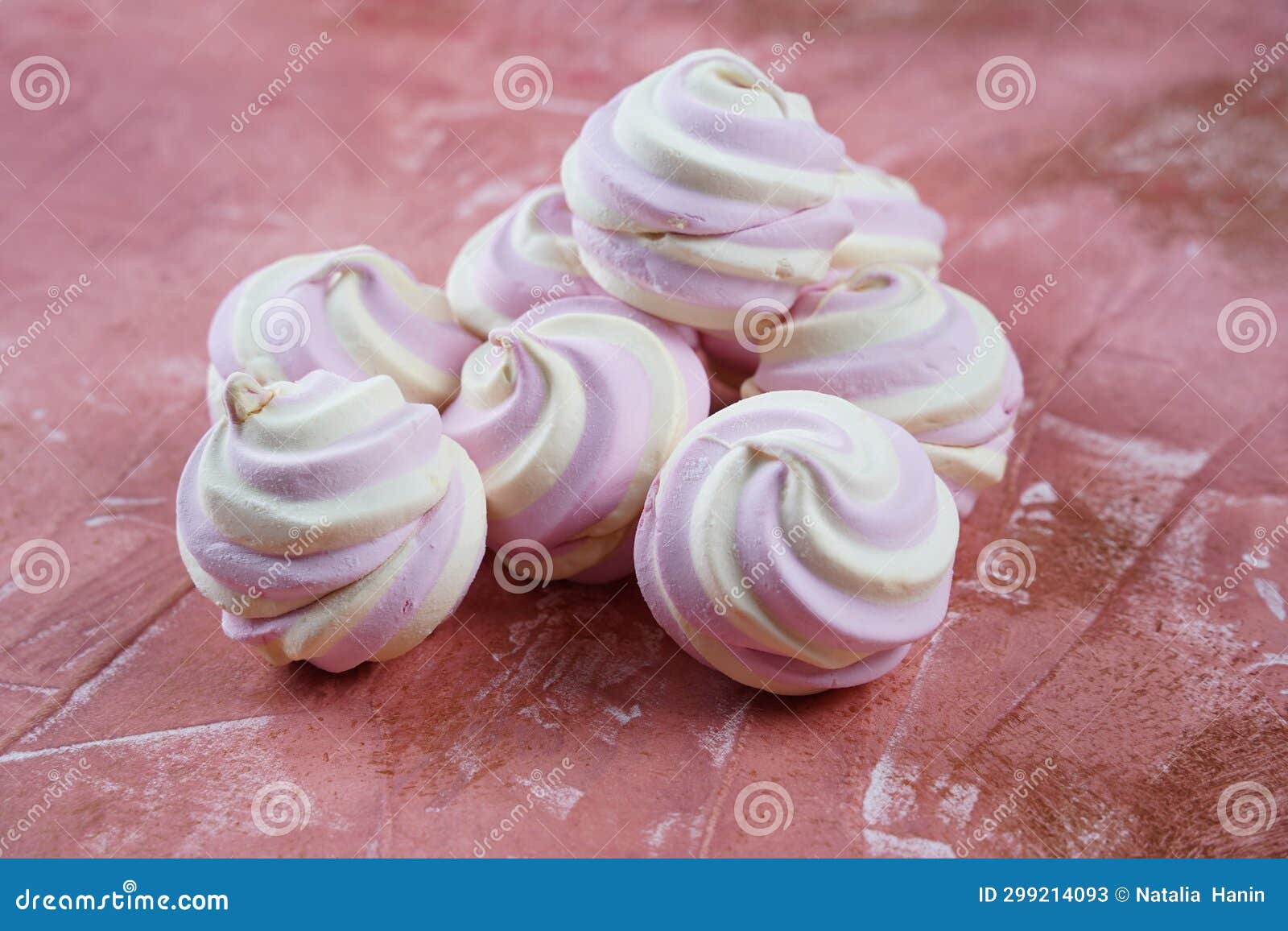 Sweet Marshmallows. Delicious Zephyr with Vanilla Stock Image - Image ...