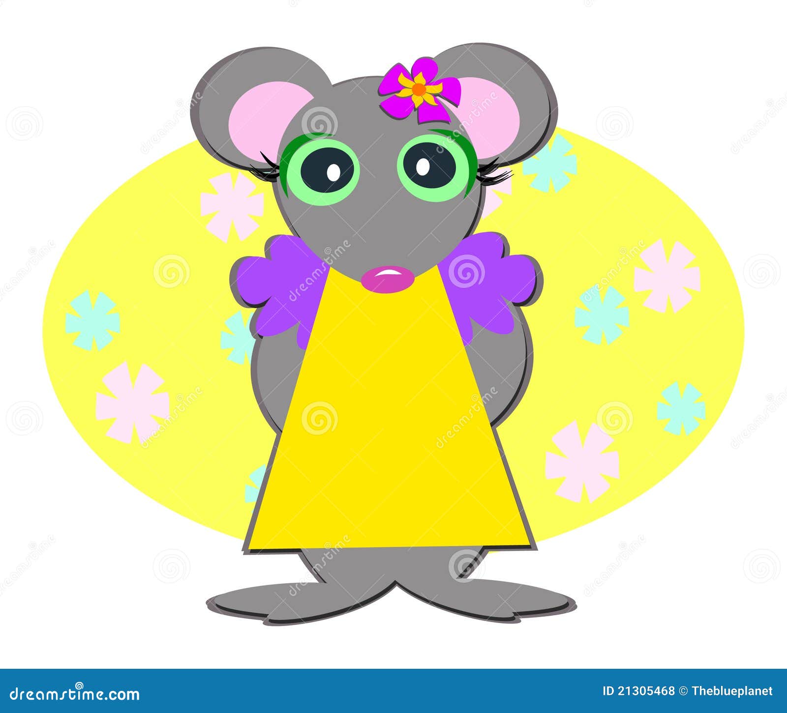 Sweet Mouse Girl stock vector. Illustration of ears, mouse - 21305468
