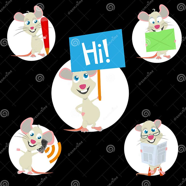 Sweet mouse mascot stock vector. Illustration of natural - 16207025