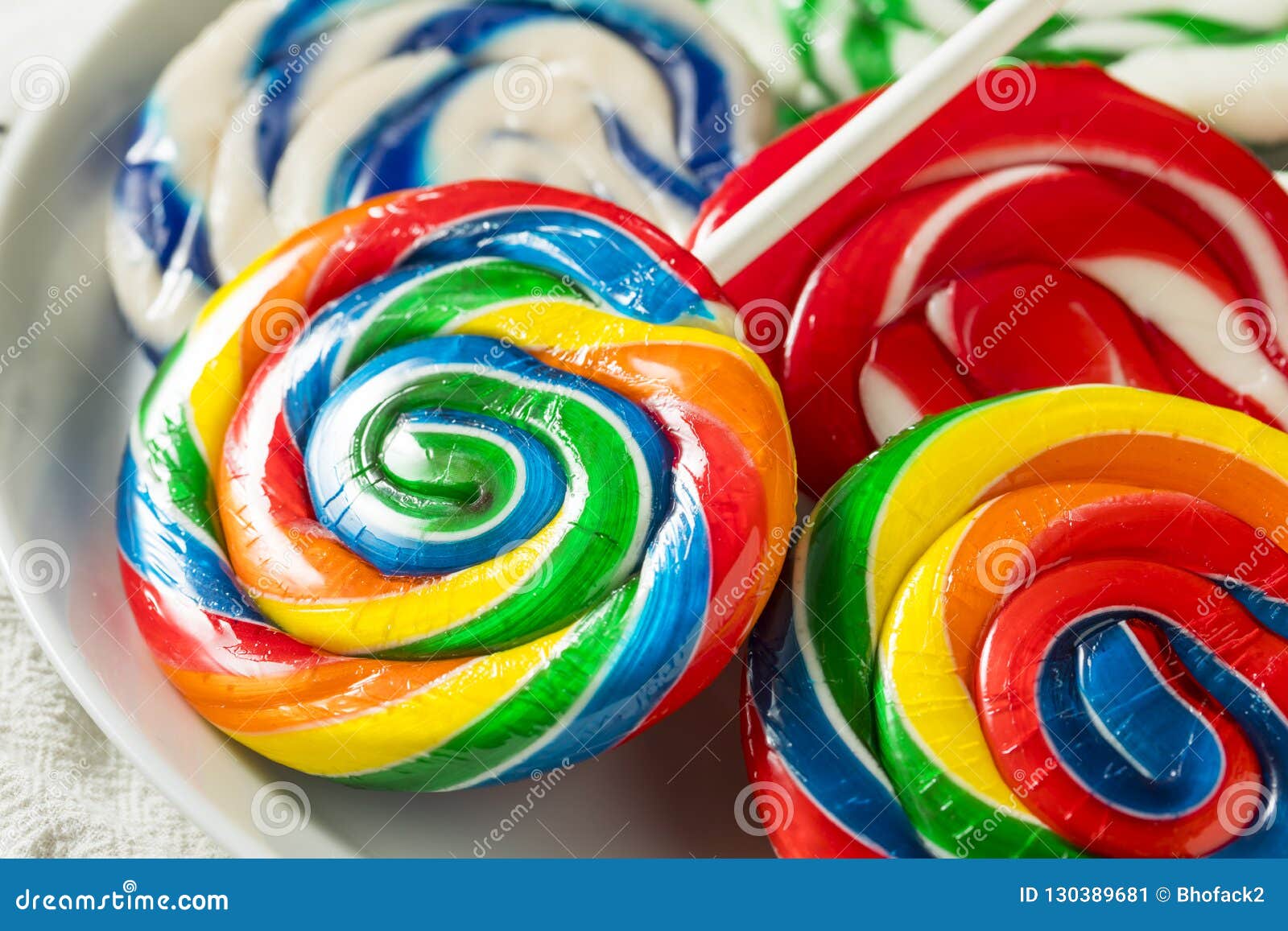 Sweet Multi Colored Lollipops Stock Image - Image of striped, colorful ...