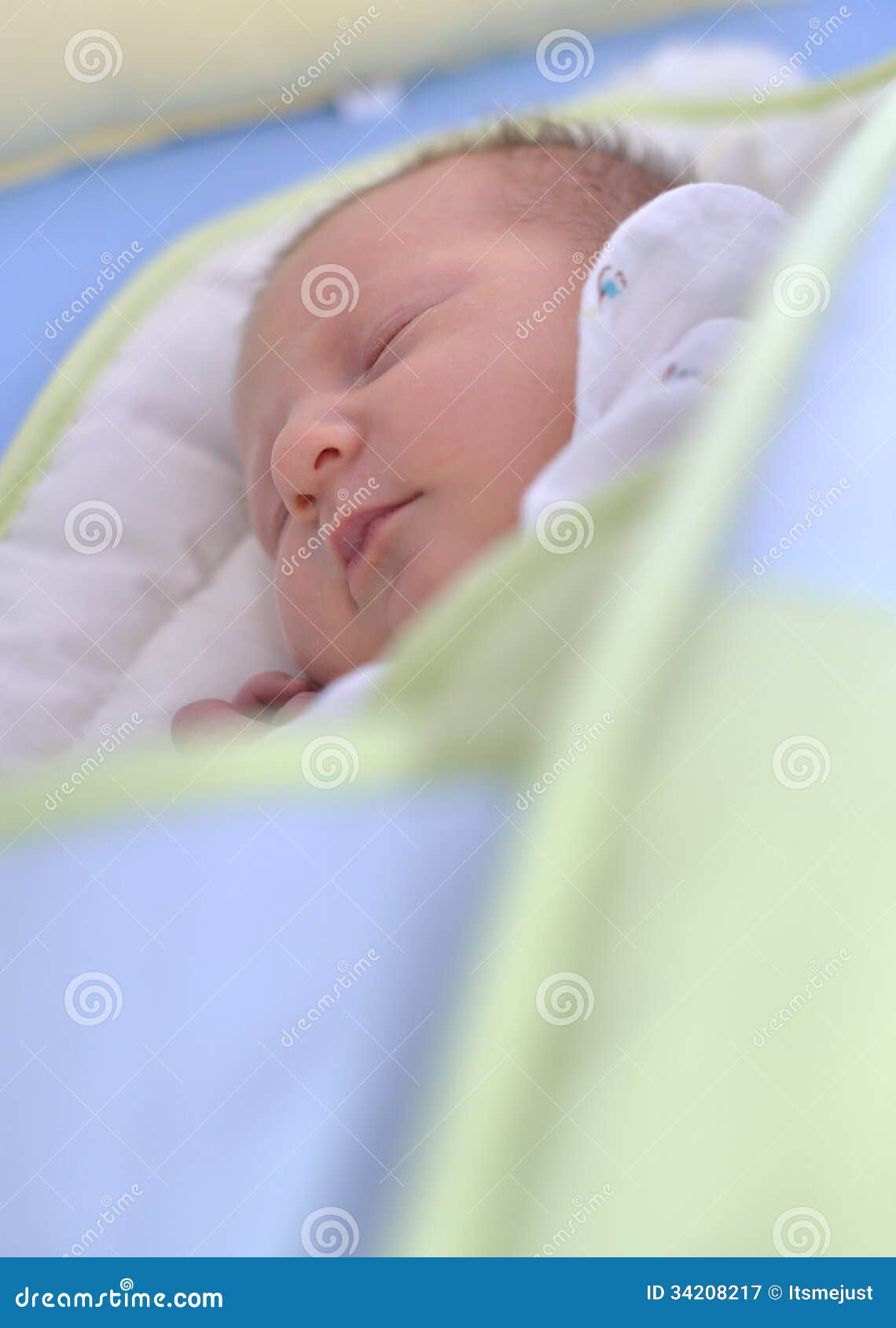 Sweet newborn baby. stock image. Image of peace, childhood - 34208217