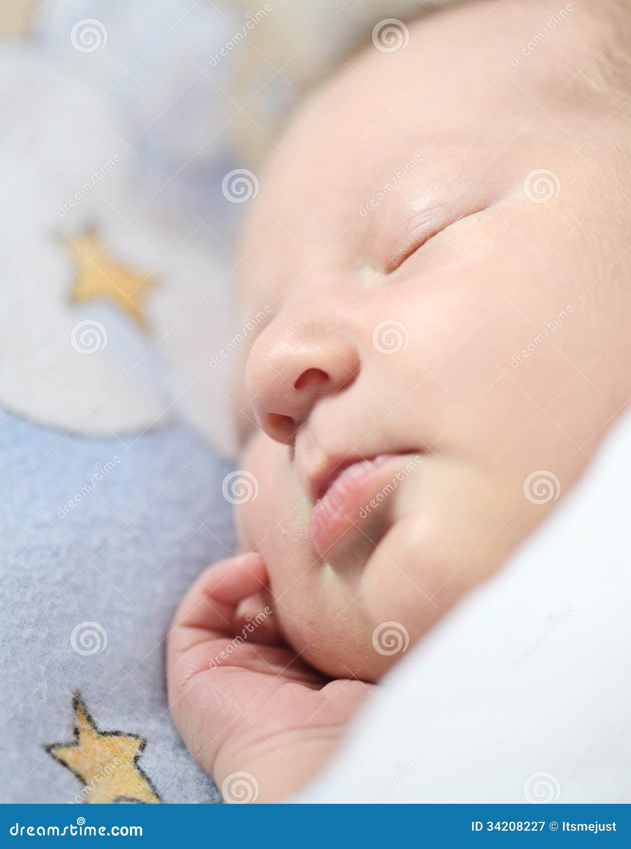 Sweet newborn baby. stock image. Image of face, infant - 34208227