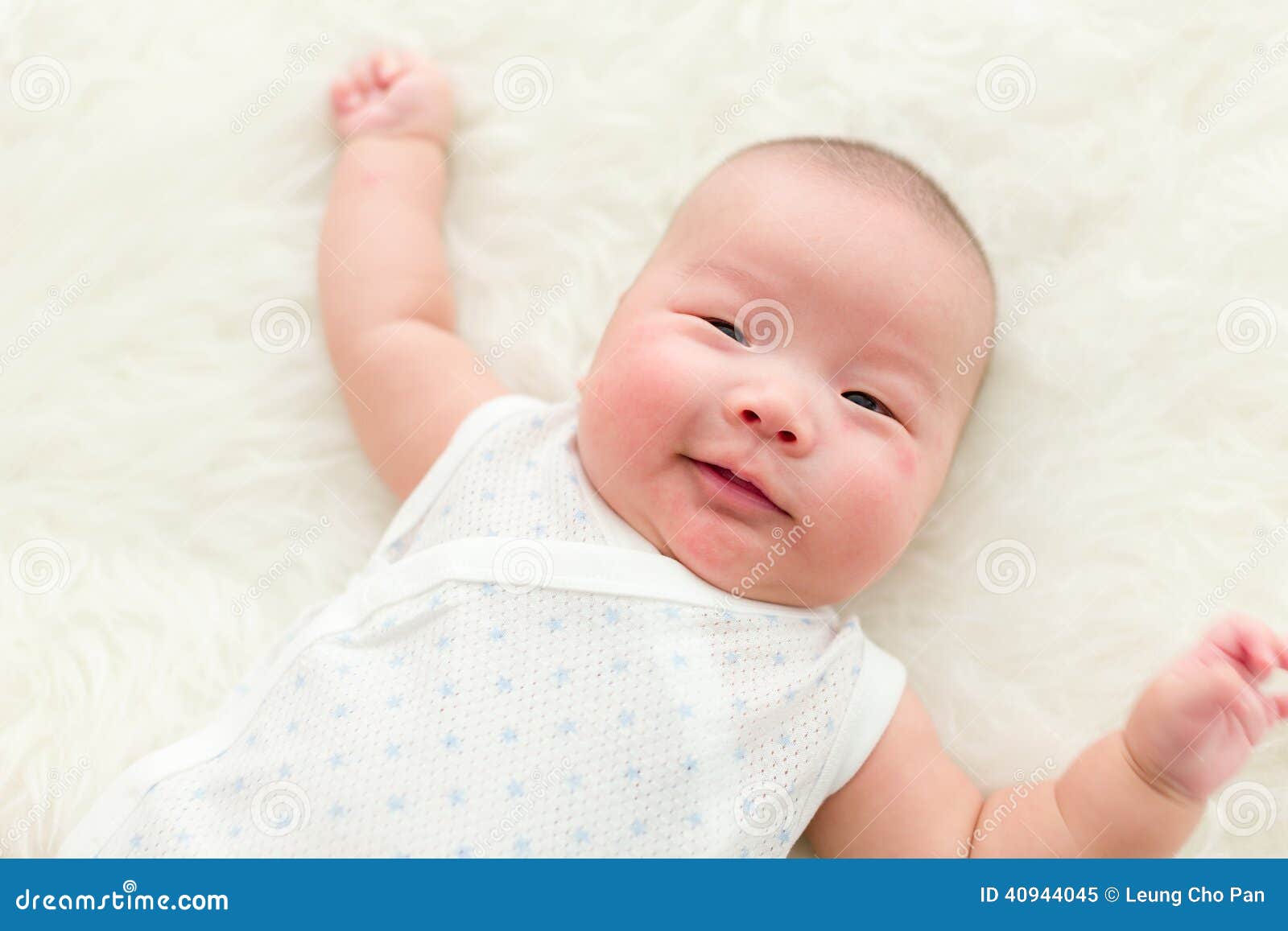 Sweet newborn baby smile stock image. Image of childhood - 40944045