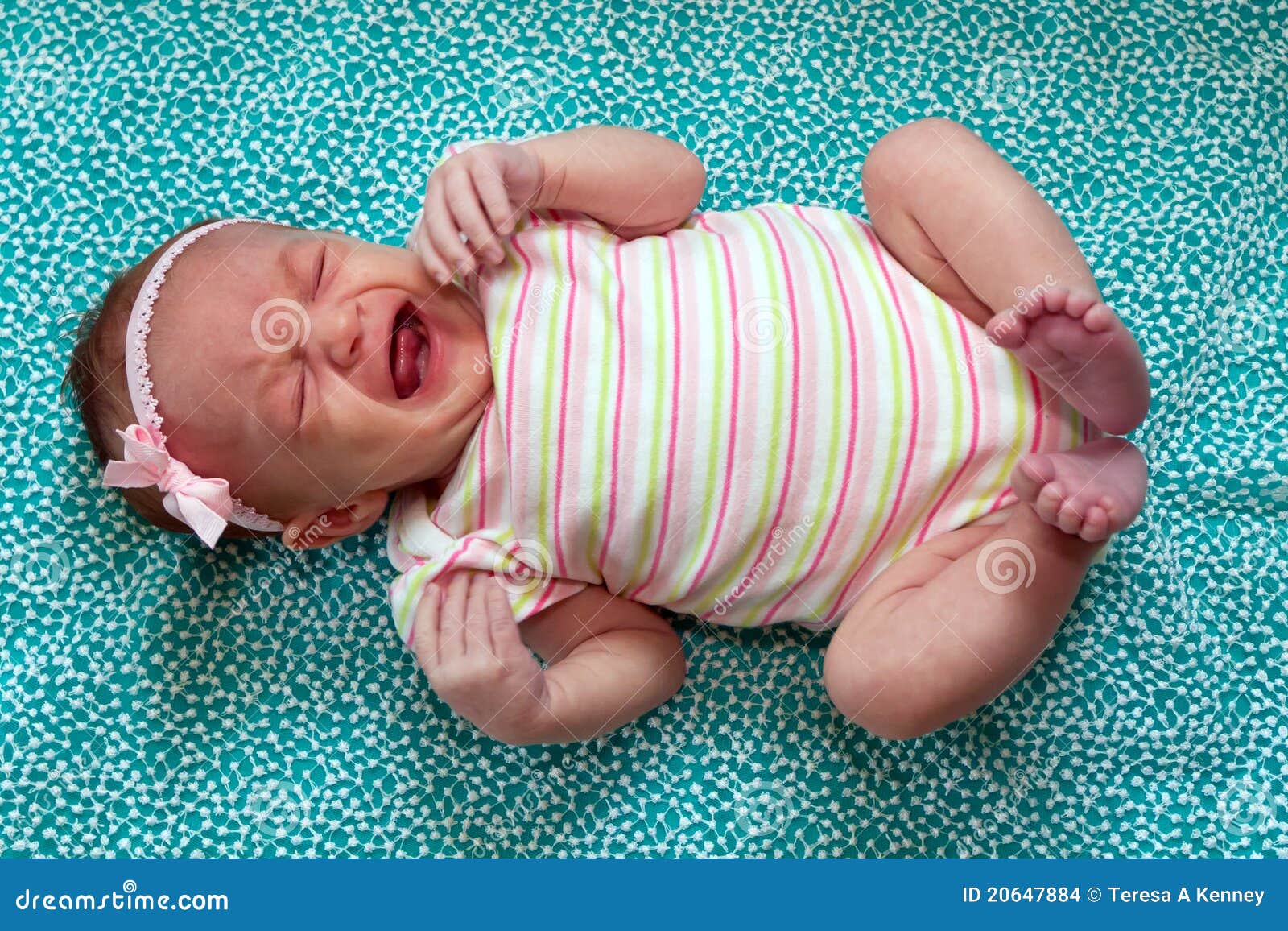 Sweet Newborn Girl stock photo. Image of kicking, colours - 20647884
