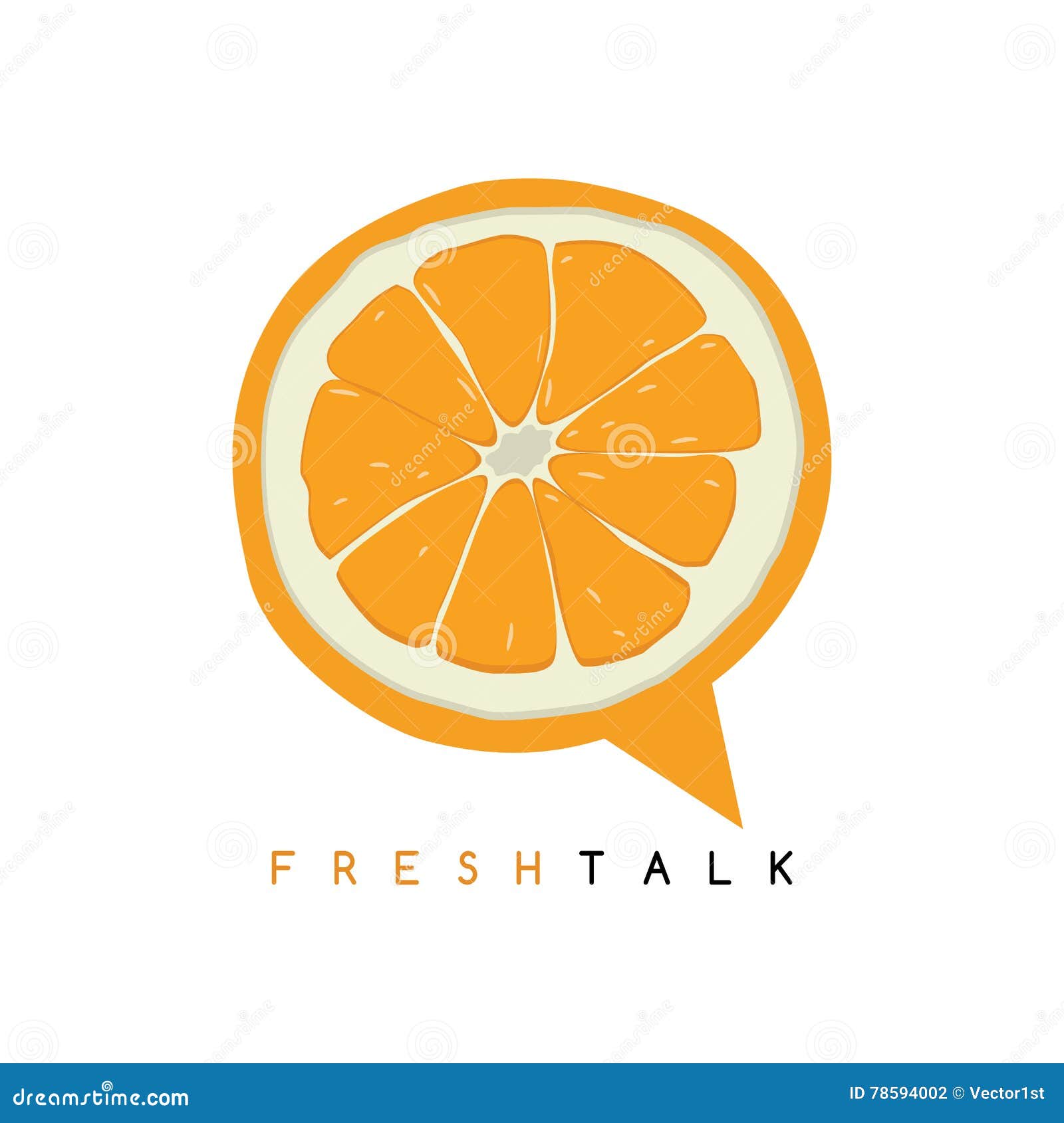 Sweet Orange Fruit Fresh Talk Stock Vector - Illustration of network ...