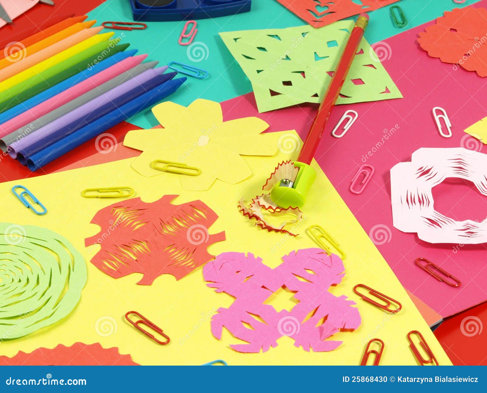 Sweet paper-cut stock photo. Image of children, equipment - 25868430