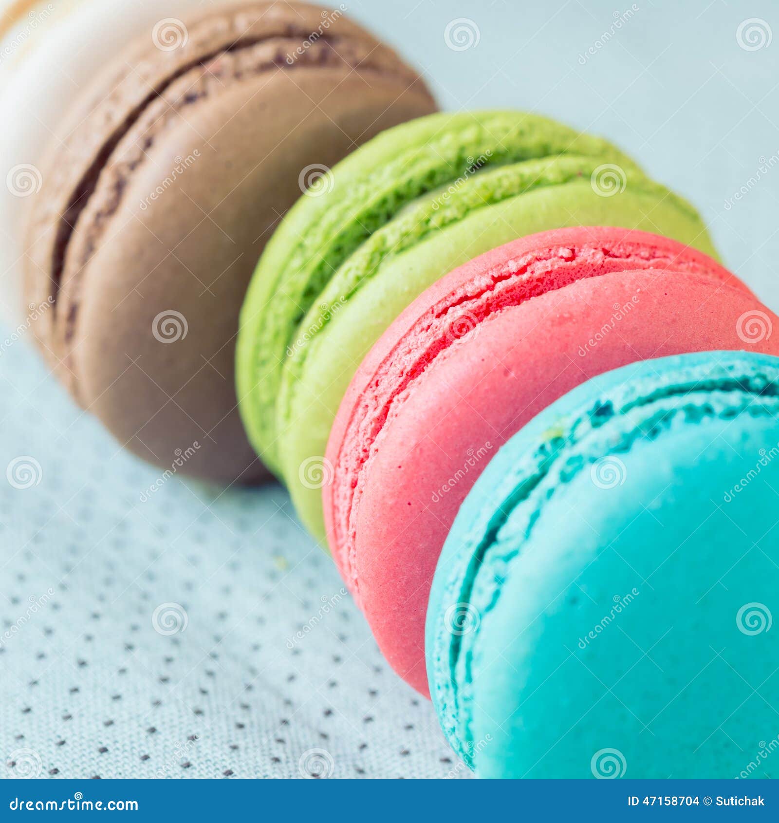 Sweet pastel macaron stock photo. Image of macaron, napery - 47158704