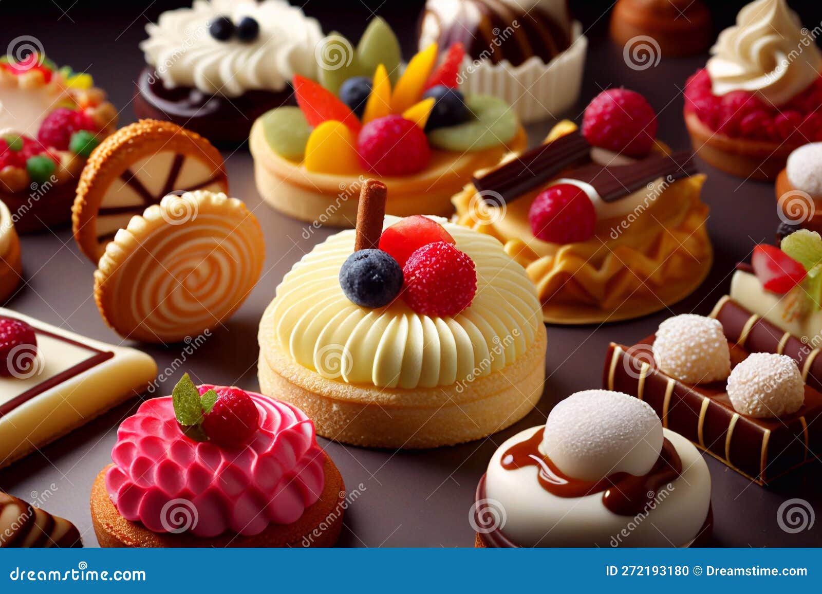 Sweet Pastries and Confectionery. AI Generated Stock Illustration ...