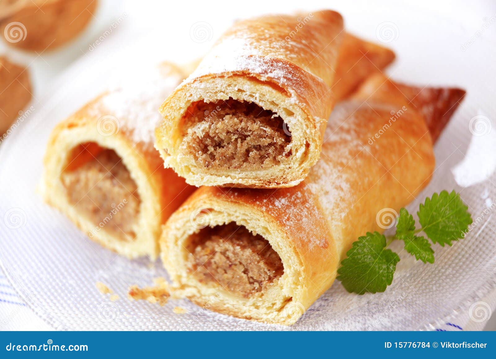 Sweet pastry rolls stock photo. Image of snack, baked - 15776784