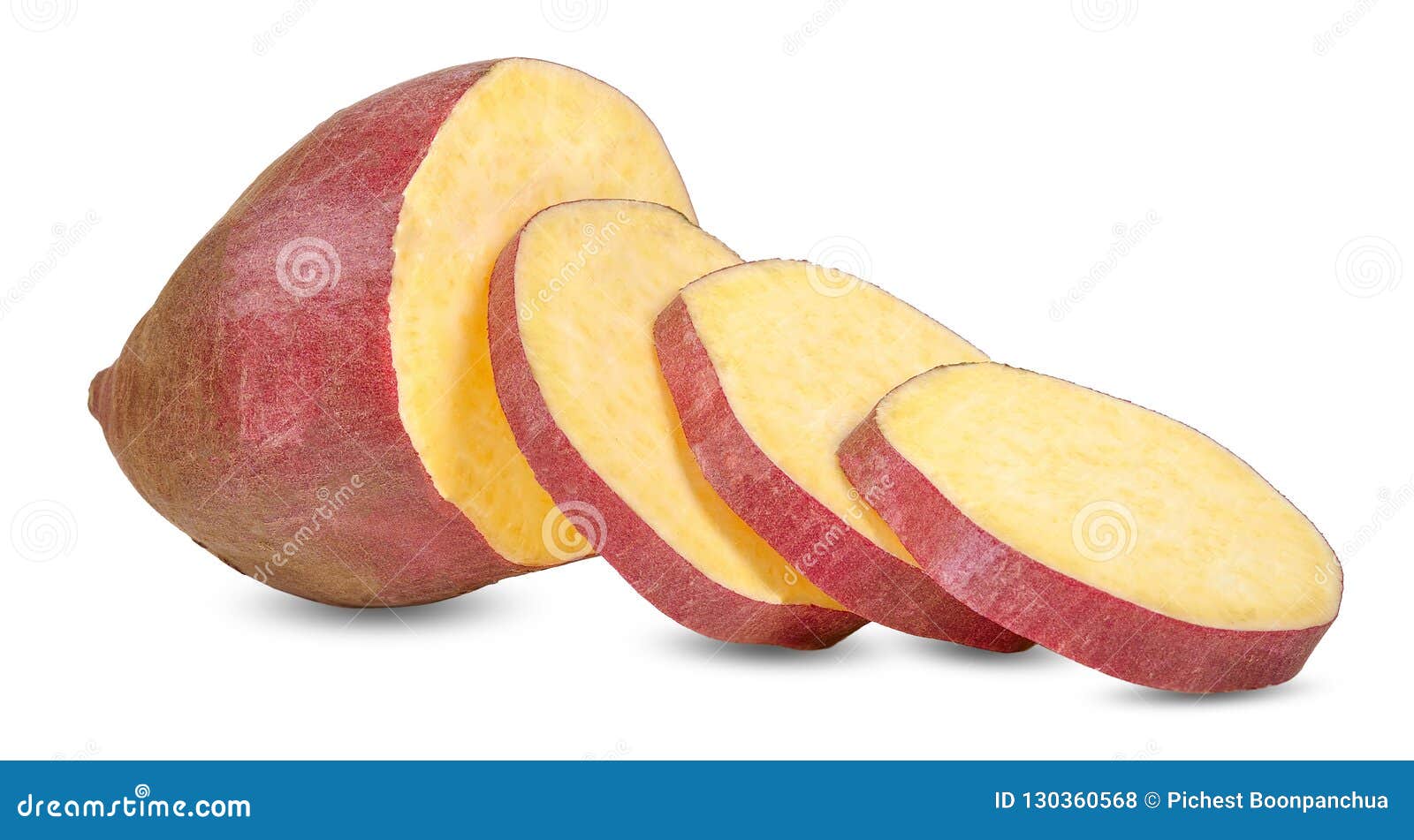 Sweet Patato Isolated on White Clipping Path Stock Photo - Image of ...