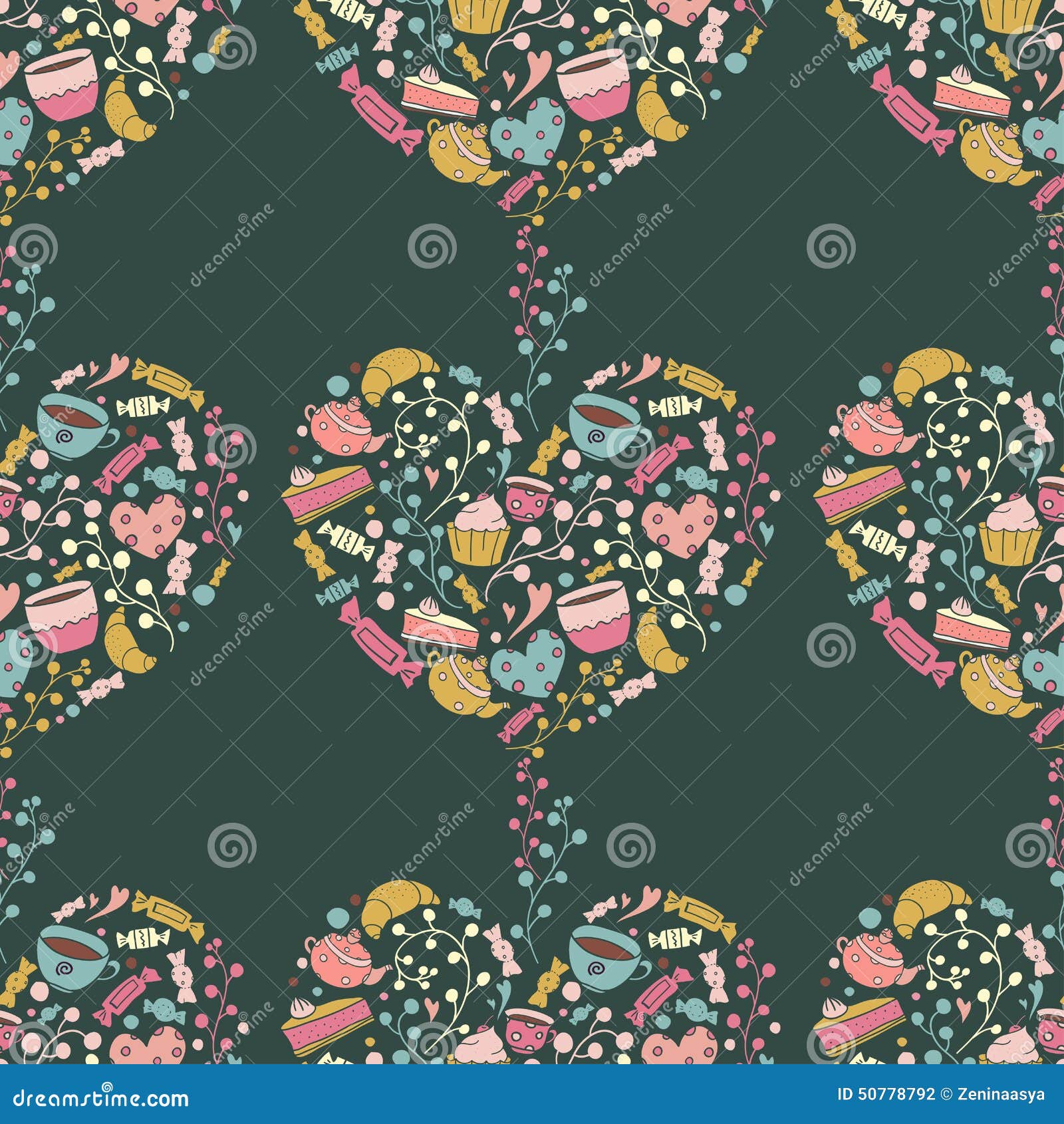 Sweet pattern stock vector. Illustration of kitchen, sweet - 50778792