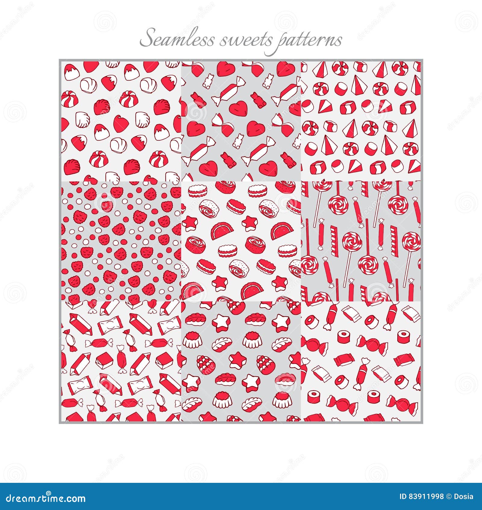 Sweet Patterns Vector Illustration | CartoonDealer.com #83911998