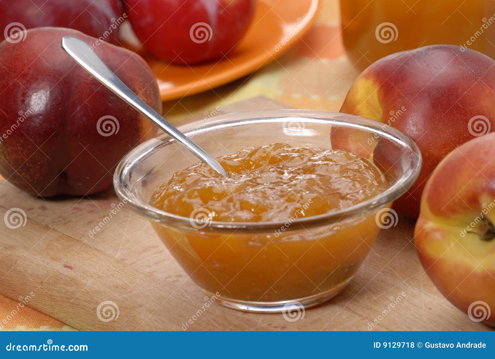 Sweet peach jam. stock photo. Image of soft, kitchen, dessert - 9129718