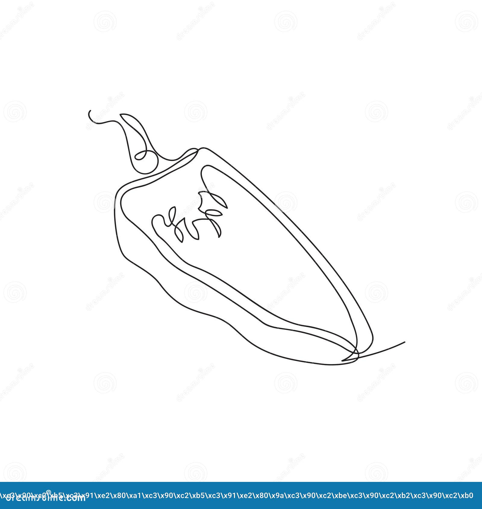 Peppers Continuous Line Drawing. One Line Art Of Bell Pepper, Vegetable ...