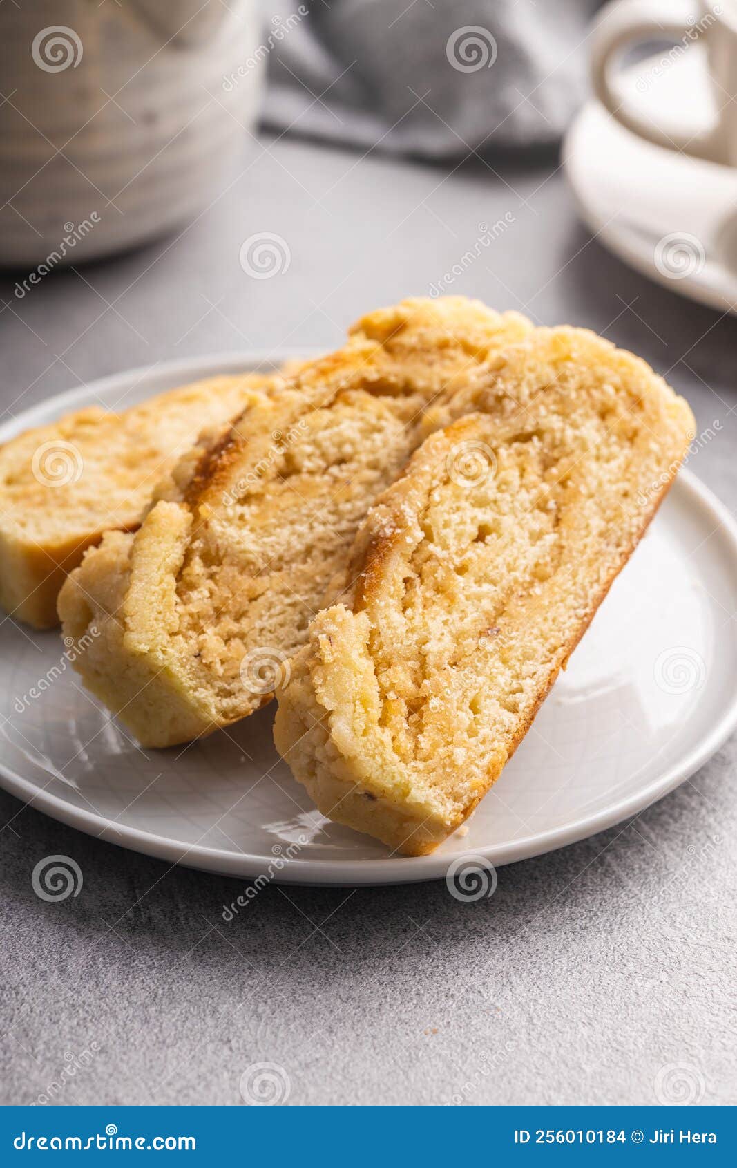 Sweet Pie with Nut Flavor on Plate Stock Photo - Image of plate ...