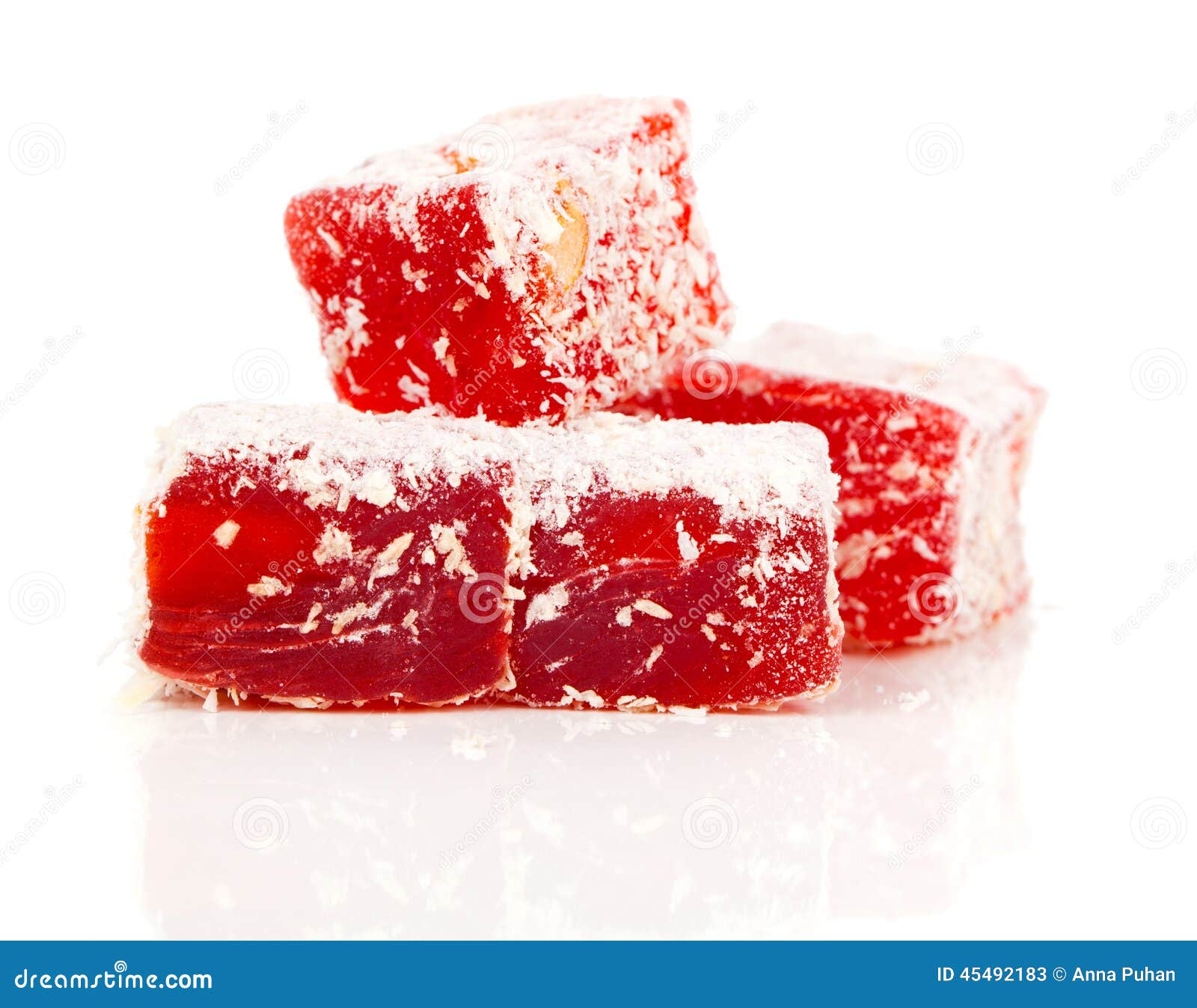 Sweet Pieces of Turkish Delight Stock Image - Image of delicacy ...