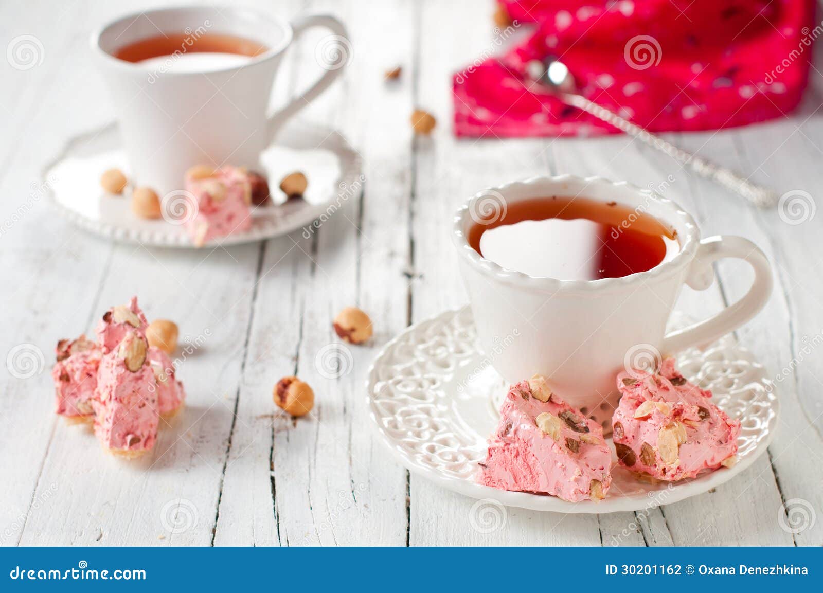 Sweet pink nougat stock photo. Image of almond, honey - 30201162