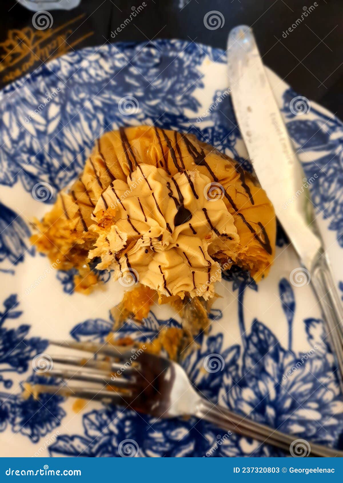 A sweet in a plate stock image. Image of baking, plant - 237320803