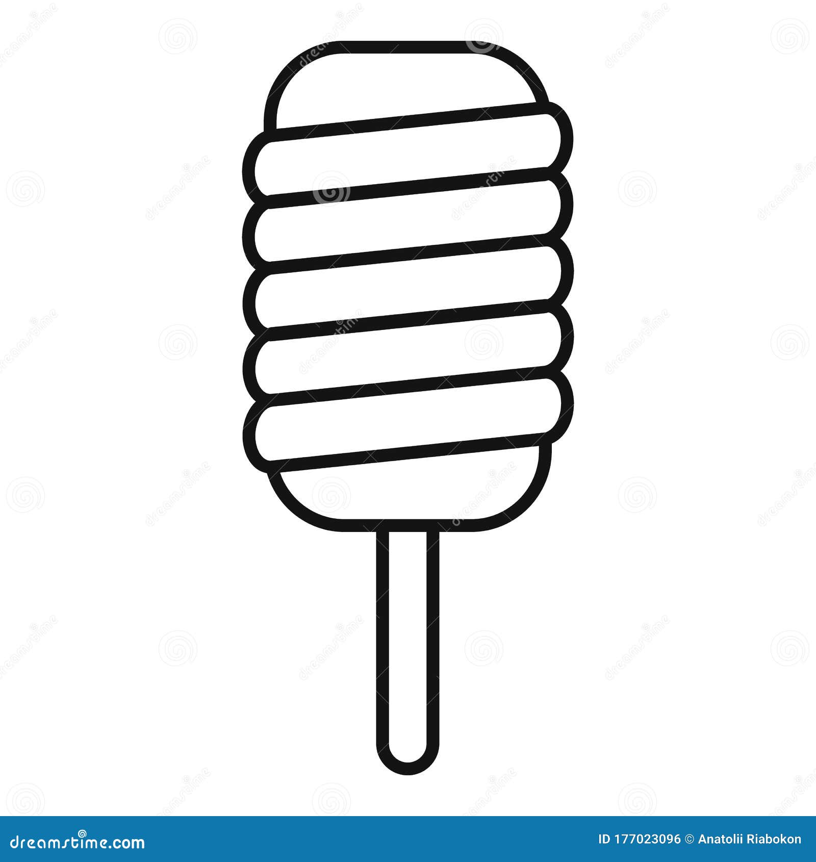 Sweet Popsicle Icon, Outline Style Stock Vector - Illustration of line ...