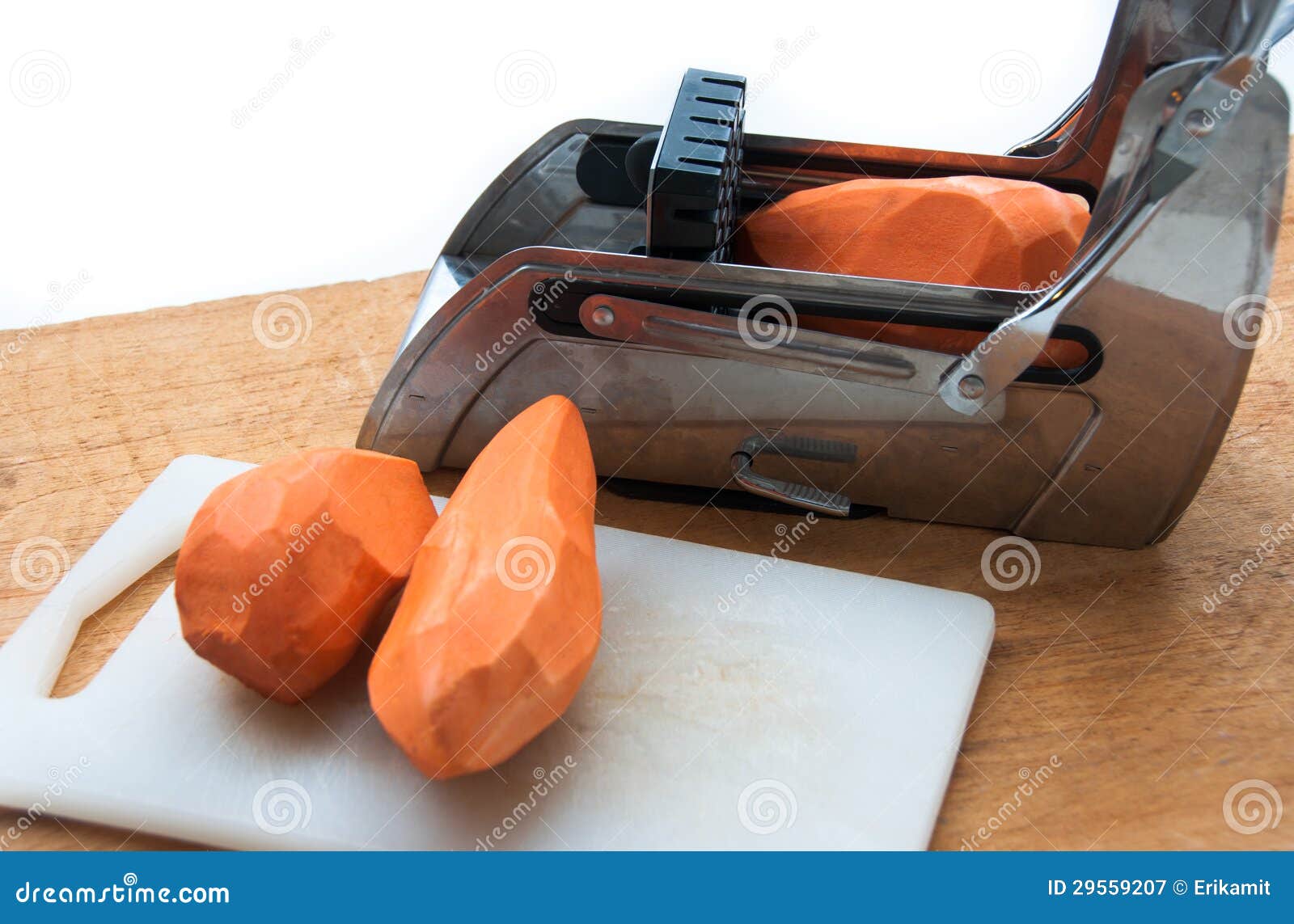 Sweet Potato in a Fry Cutter Stock Image - Image of healthy, kitchen ...