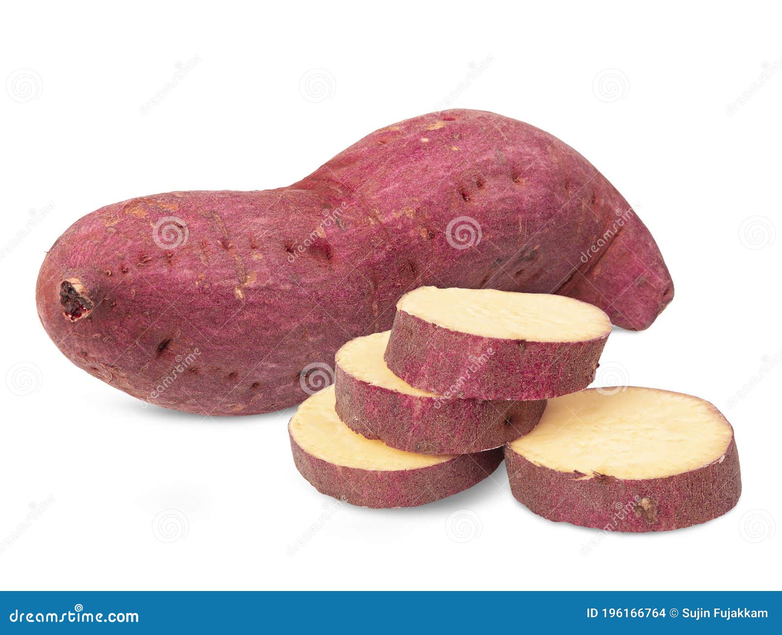 Sweet Potato Isolated with Shadow on White Background. Clipping Path ...