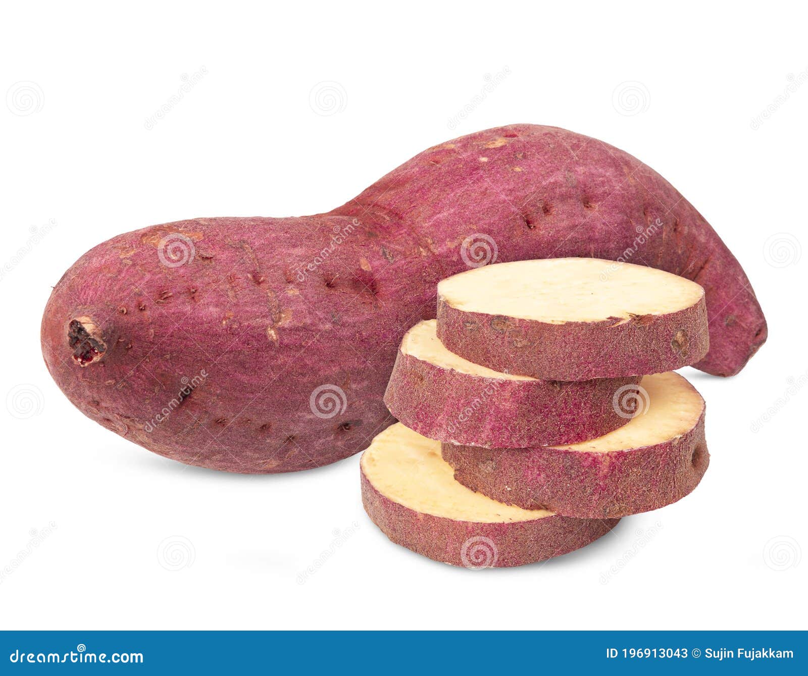 Sweet Potato Isolated with Shadow on White Background. Clipping Path ...