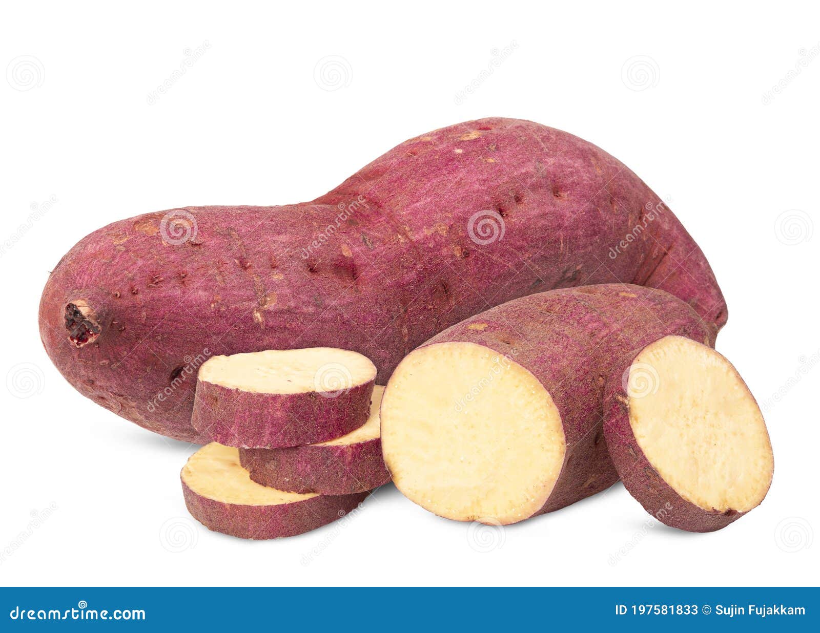 Sweet Potato Isolated with Shadow on White Background. Clipping Path ...