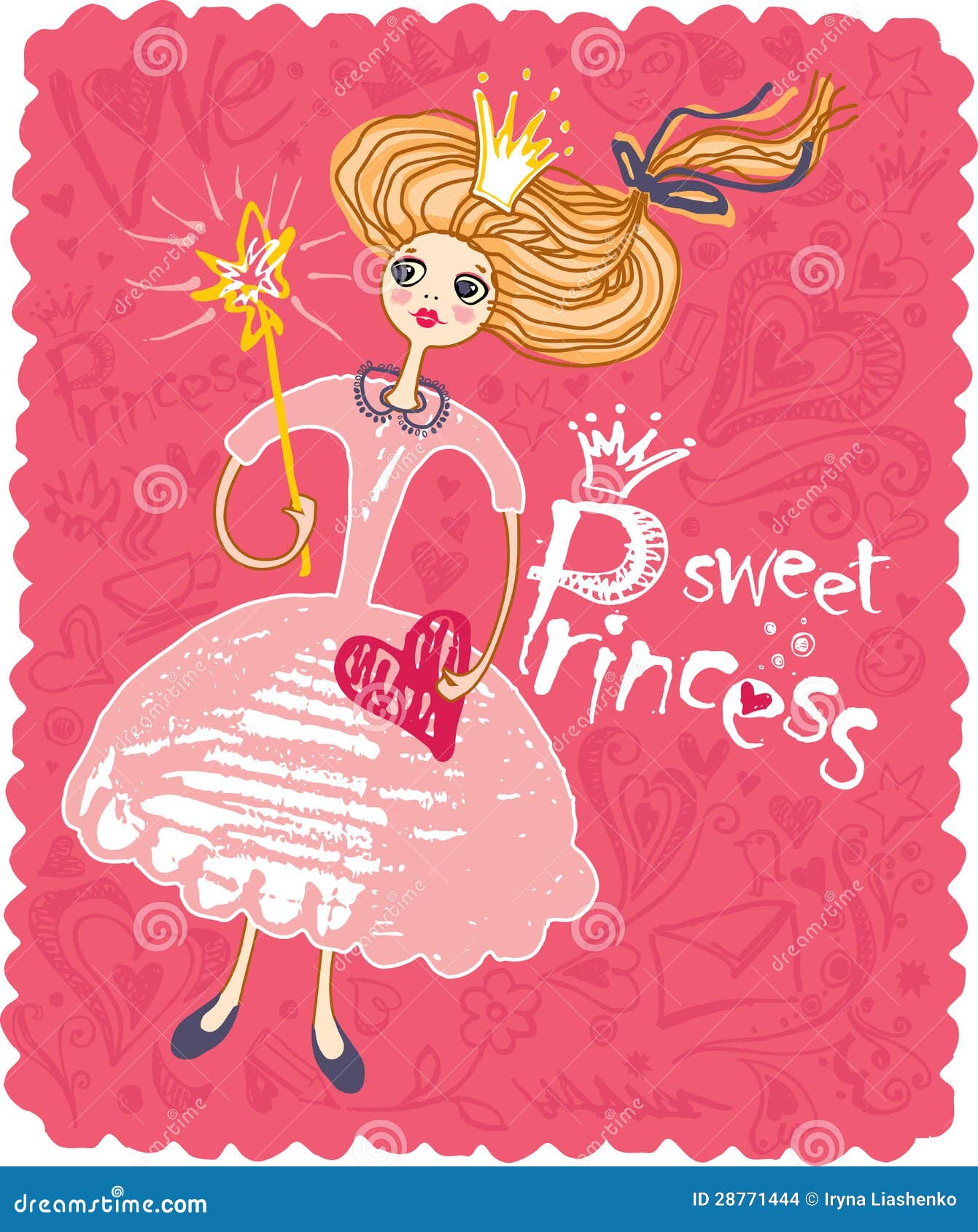 Sweet Princess. stock vector. Illustration of fairy, childhood - 28771444