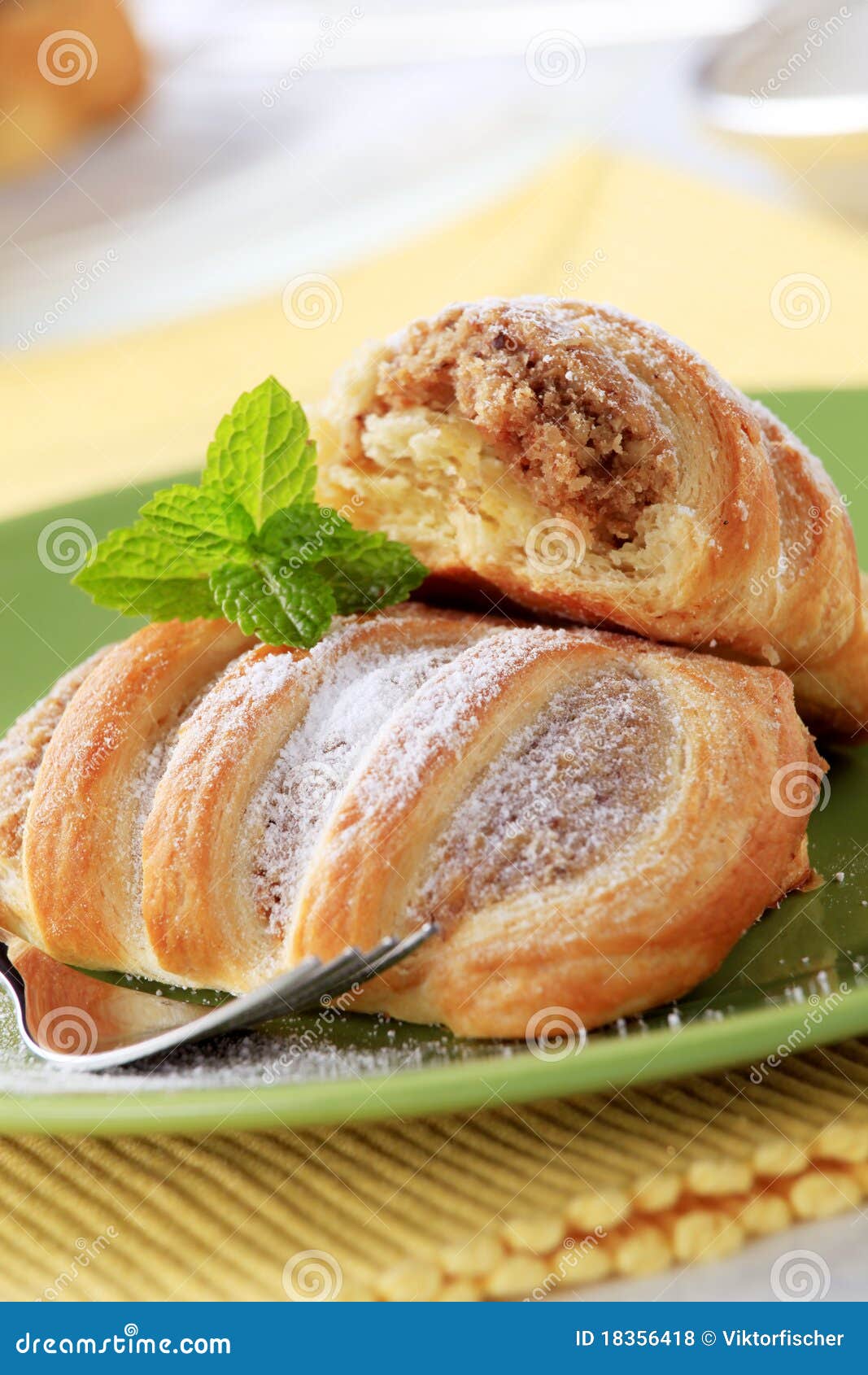 Sweet Puff Pastry Isolated On White Background - Palmeras Royalty-Free ...