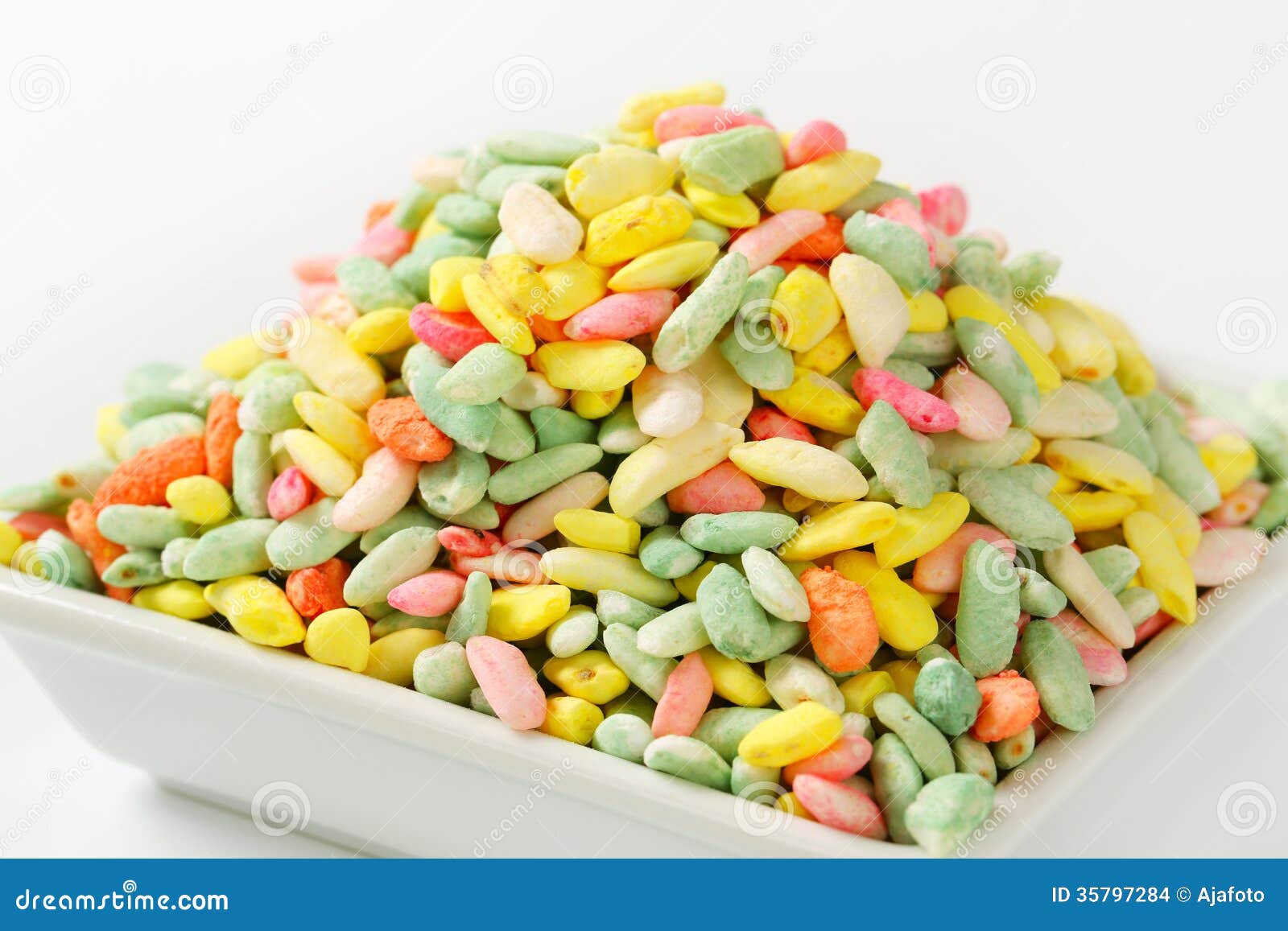 Sweet puffed rice stock photo. Image of munchies, studio - 35797284