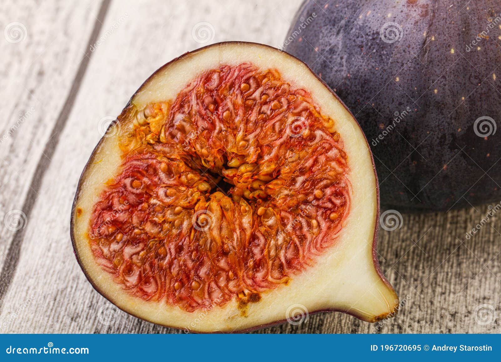Sweet purple slice of fig stock image. Image of sweet - 196720695