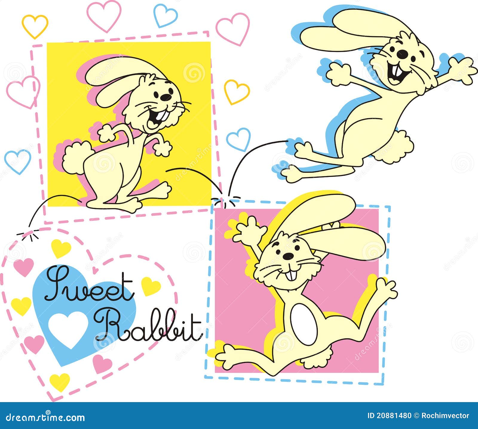 Sweet Rabbit stock vector. Illustration of funny, rabbit - 20881480
