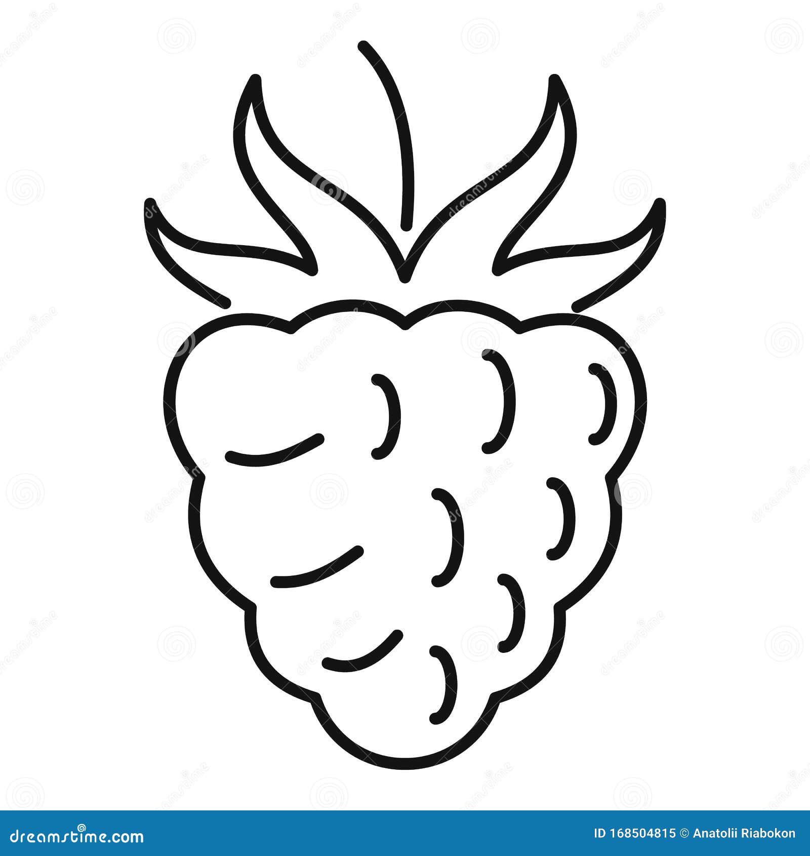 Sweet Raspberry Icon, Outline Style Stock Vector - Illustration of ...