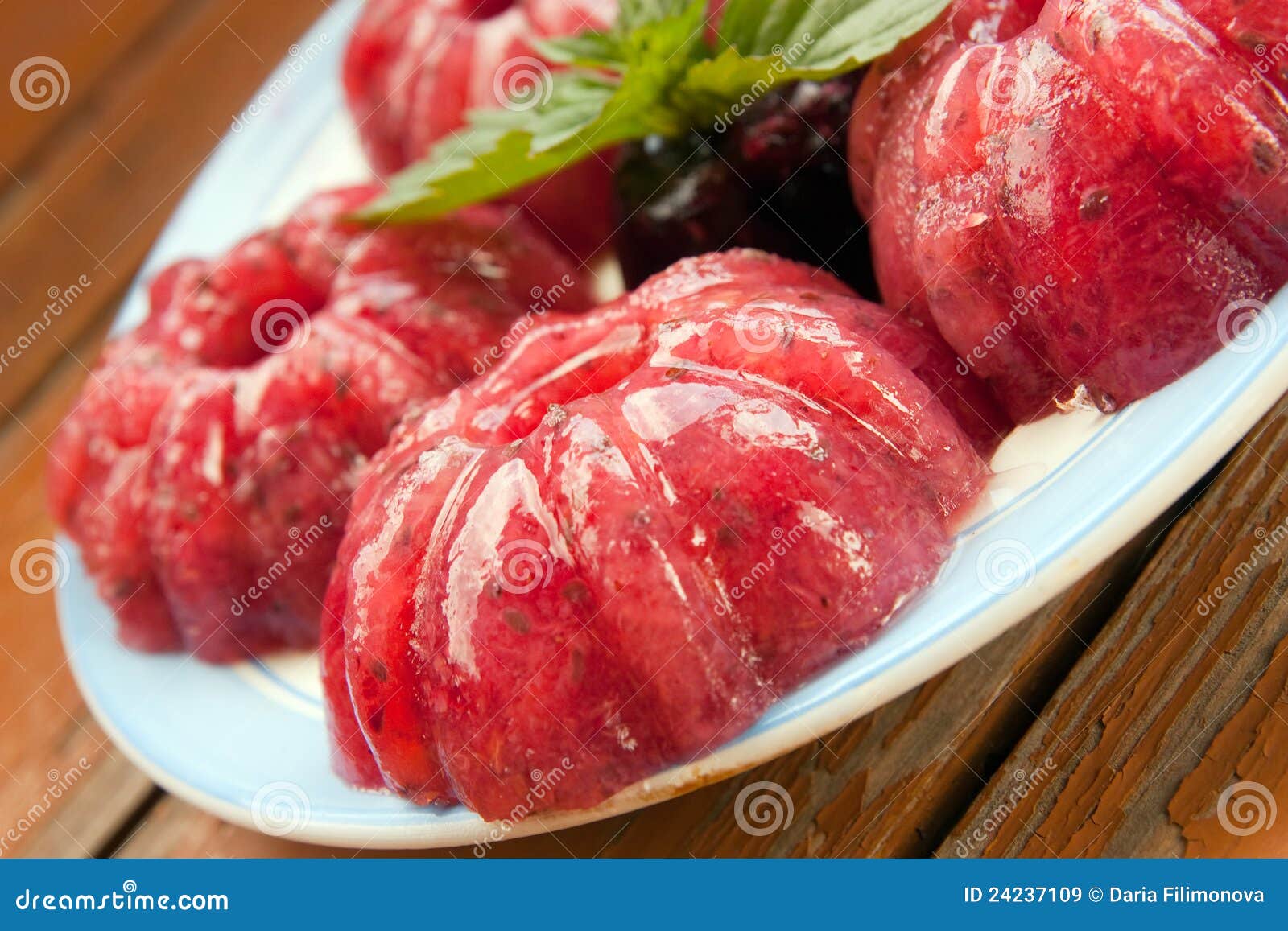 Sweet raspberry jelly stock image. Image of board, green - 24237109