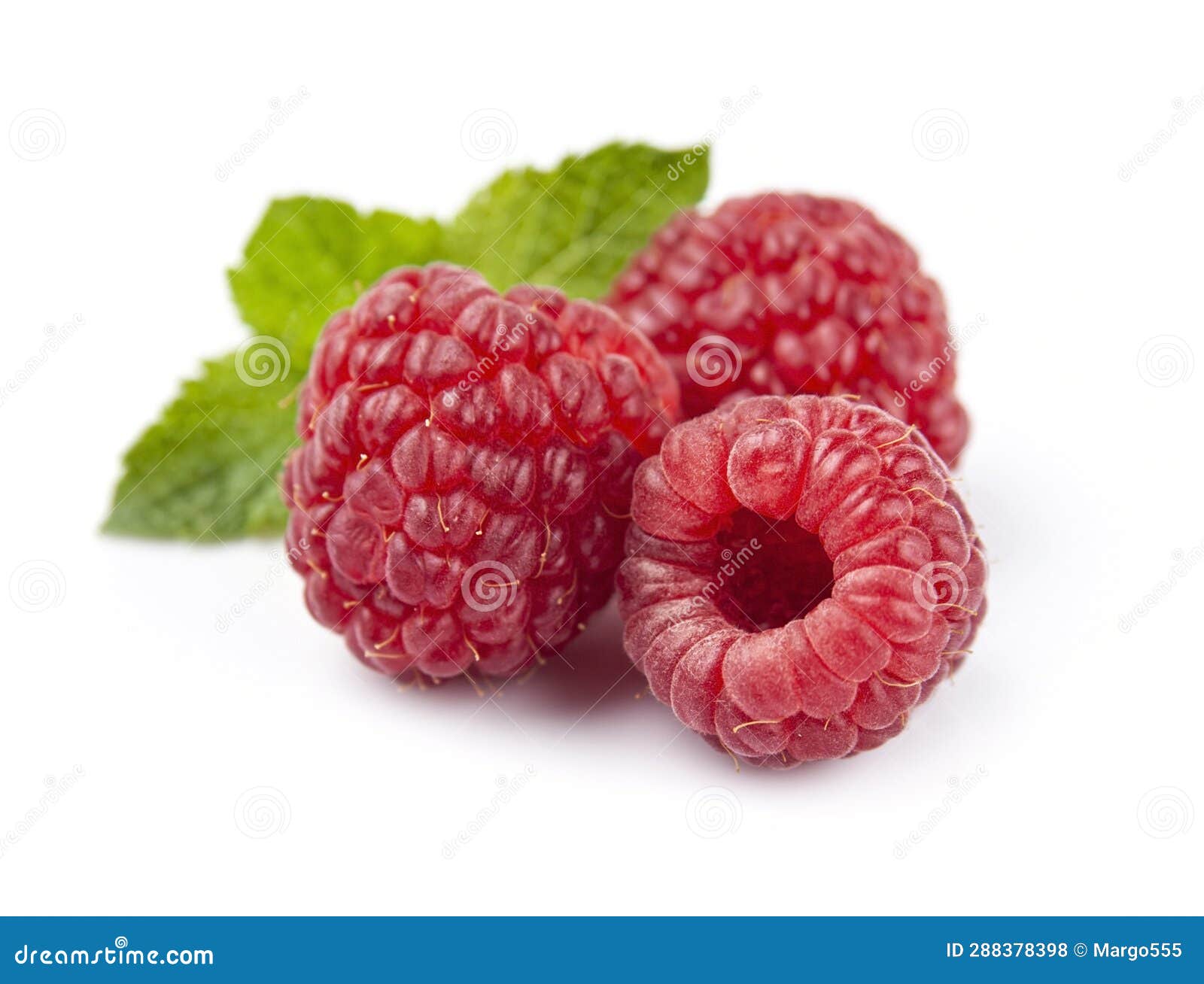 Sweet Raspberry with Leaves Stock Photo - Image of food, isolated ...