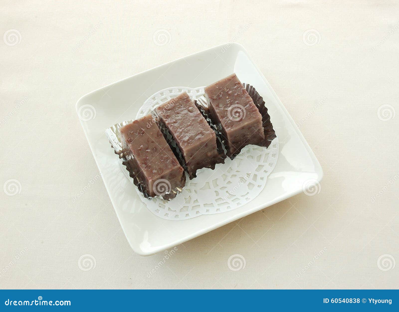 Sweet red bean pudding stock photo. Image of french, ingredient - 60540838
