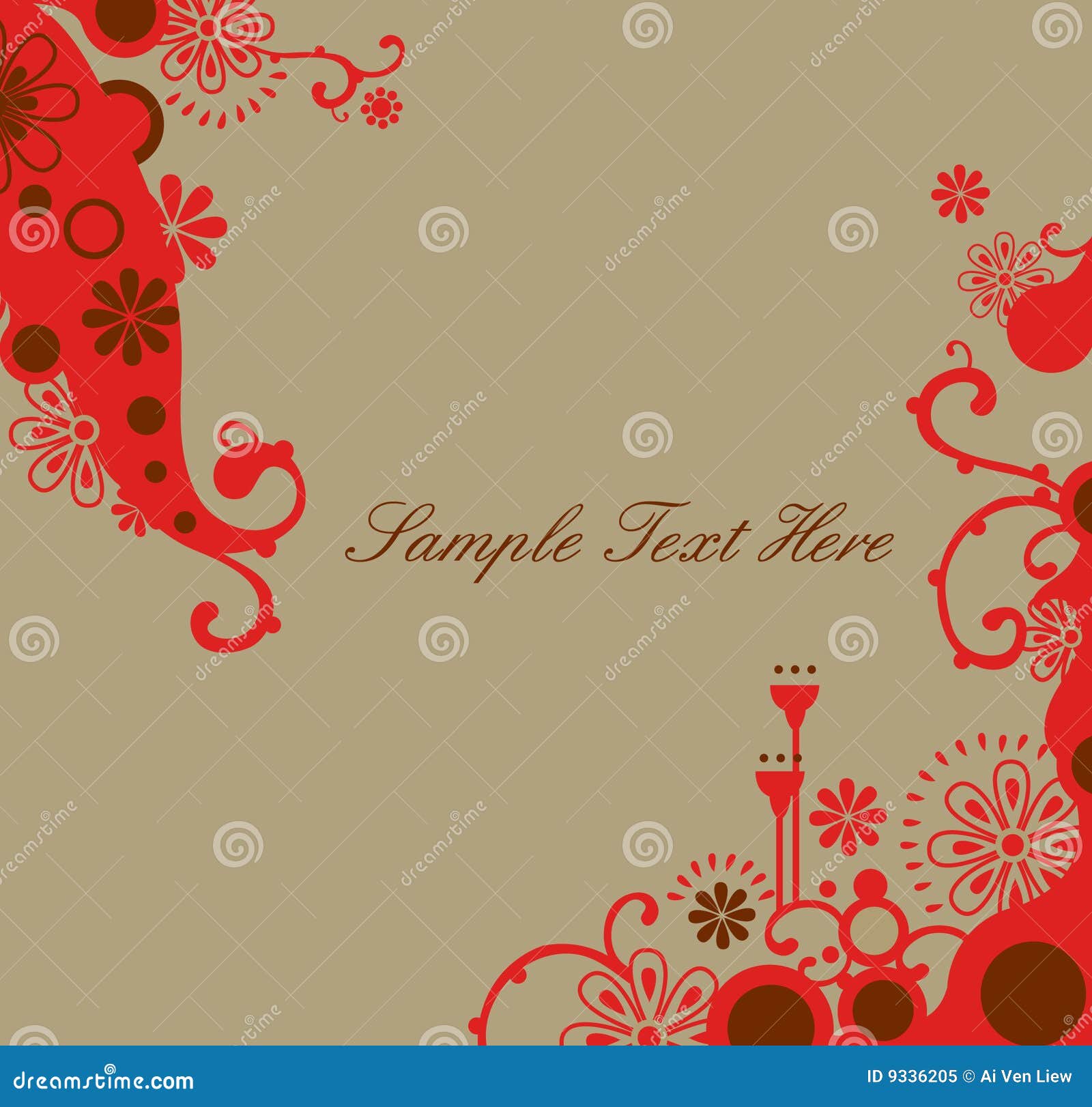 Sweet red border design stock illustration. Illustration of antique ...