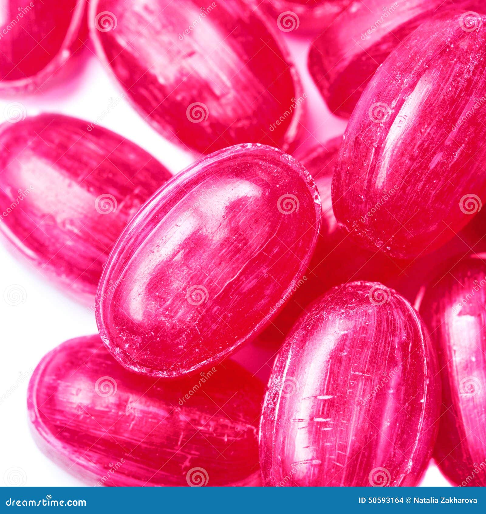 Sweet Red Candy Over White Background Macro Stock Photo - Image of ...