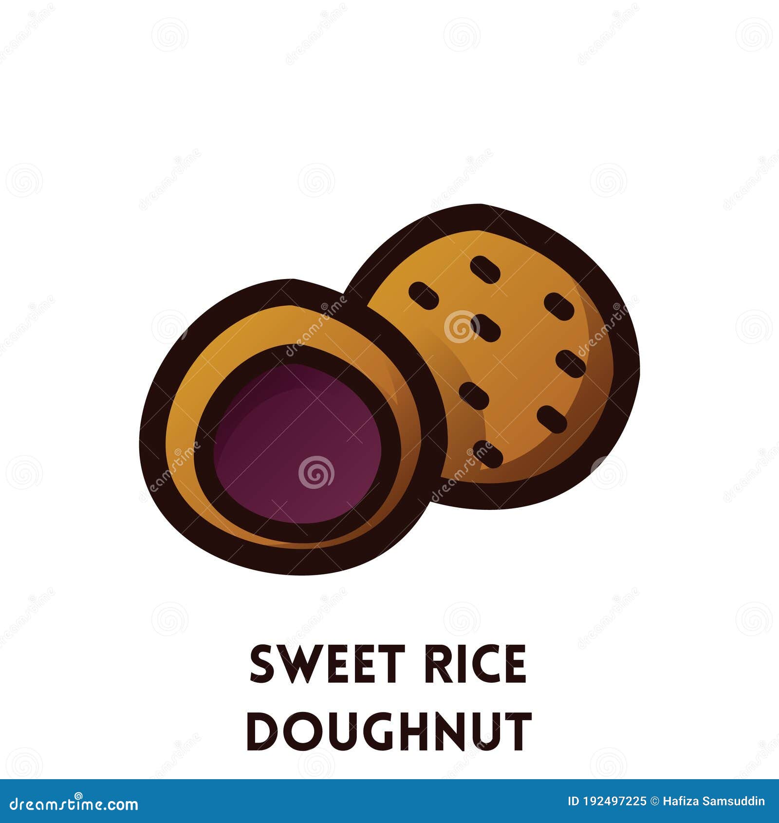 Sweet Rice Donuts. Vector Illustration Decorative Design Stock Vector ...