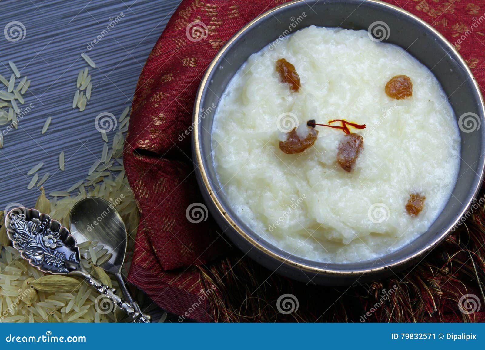 Sweet Rice Kheer or Pudding Stock Image - Image of bowl, dessert: 79832571