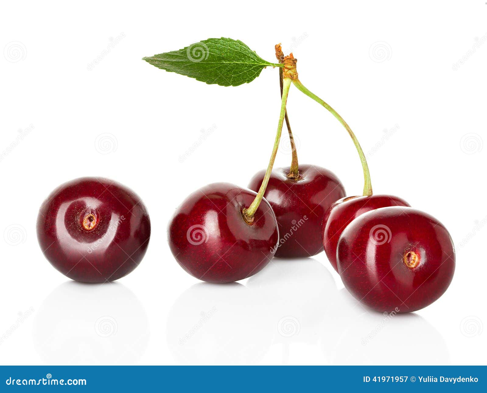 Sweet Ripe Cherry, Berries Isolated on White Stock Image - Image of ...
