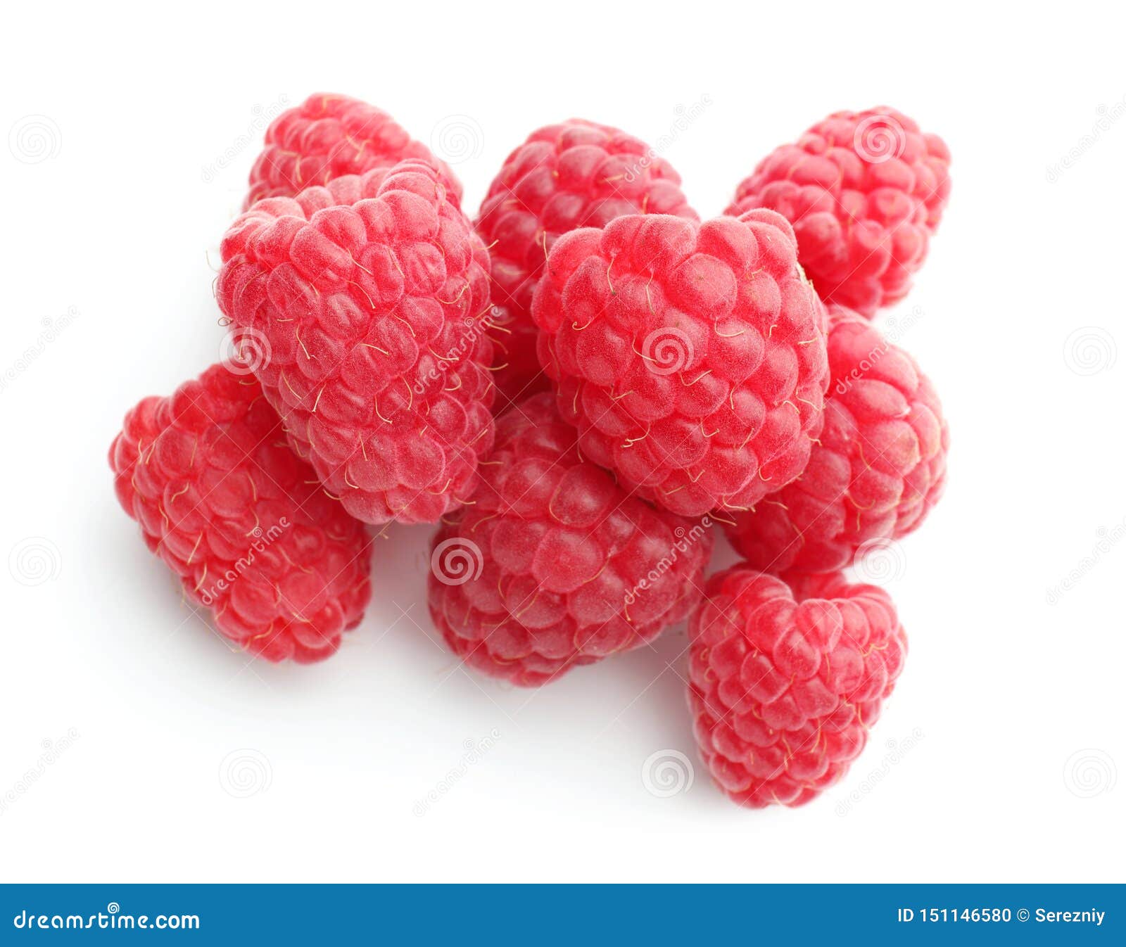 Sweet Ripe Raspberries on White Background Stock Photo - Image of ...