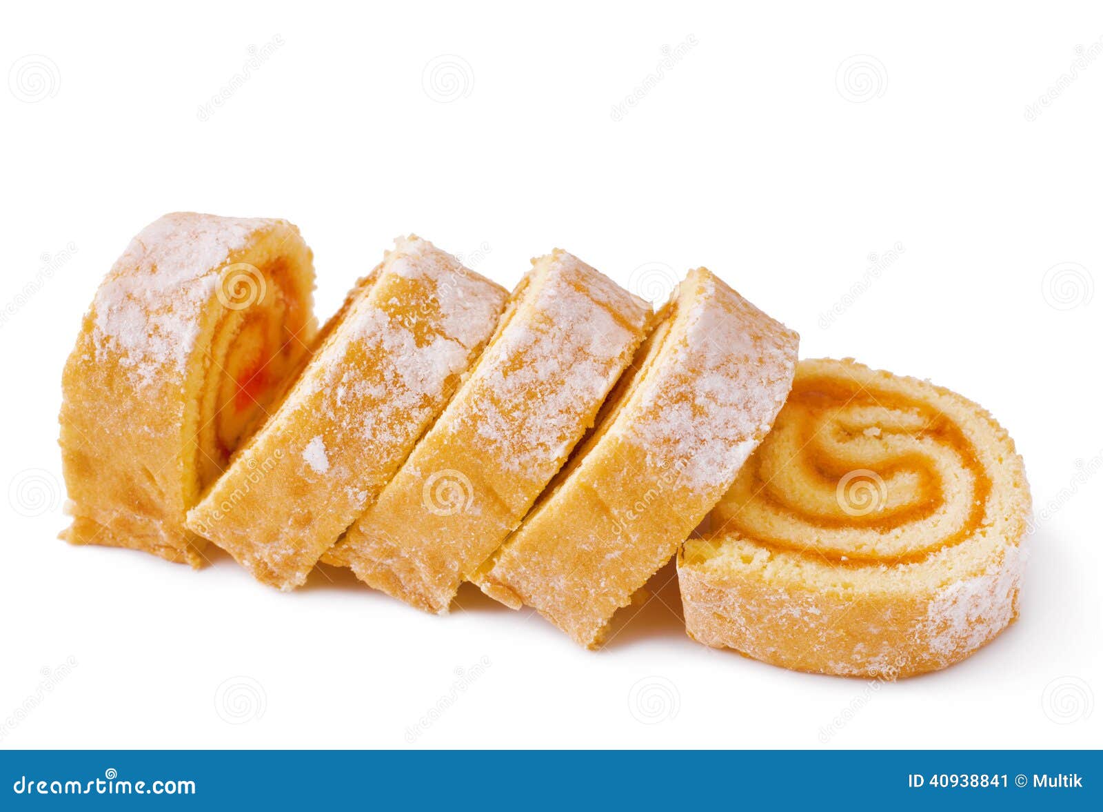 Sweet roll cake stock image. Image of snack, closeup - 40938841