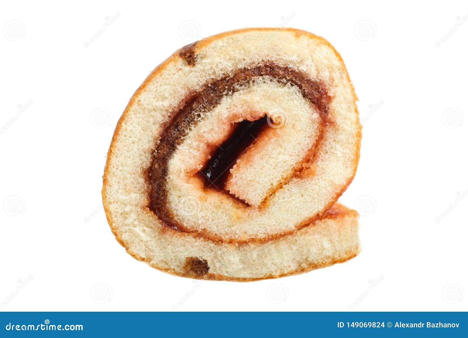 Sweet roll with jam stock photo. Image of calorie, cooking - 149069824