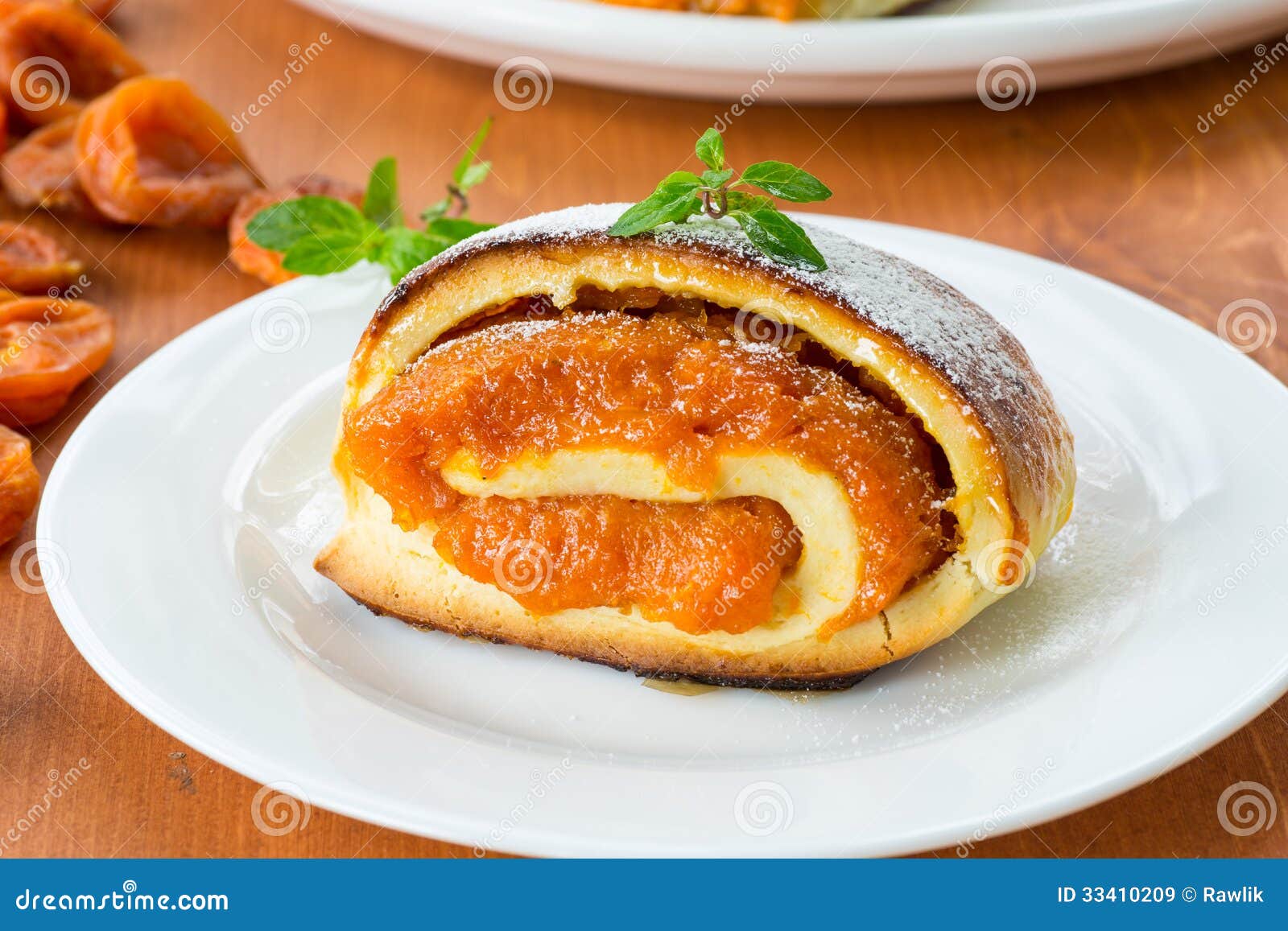 Sweet rolls with apricots stock image. Image of apricot - 33410209
