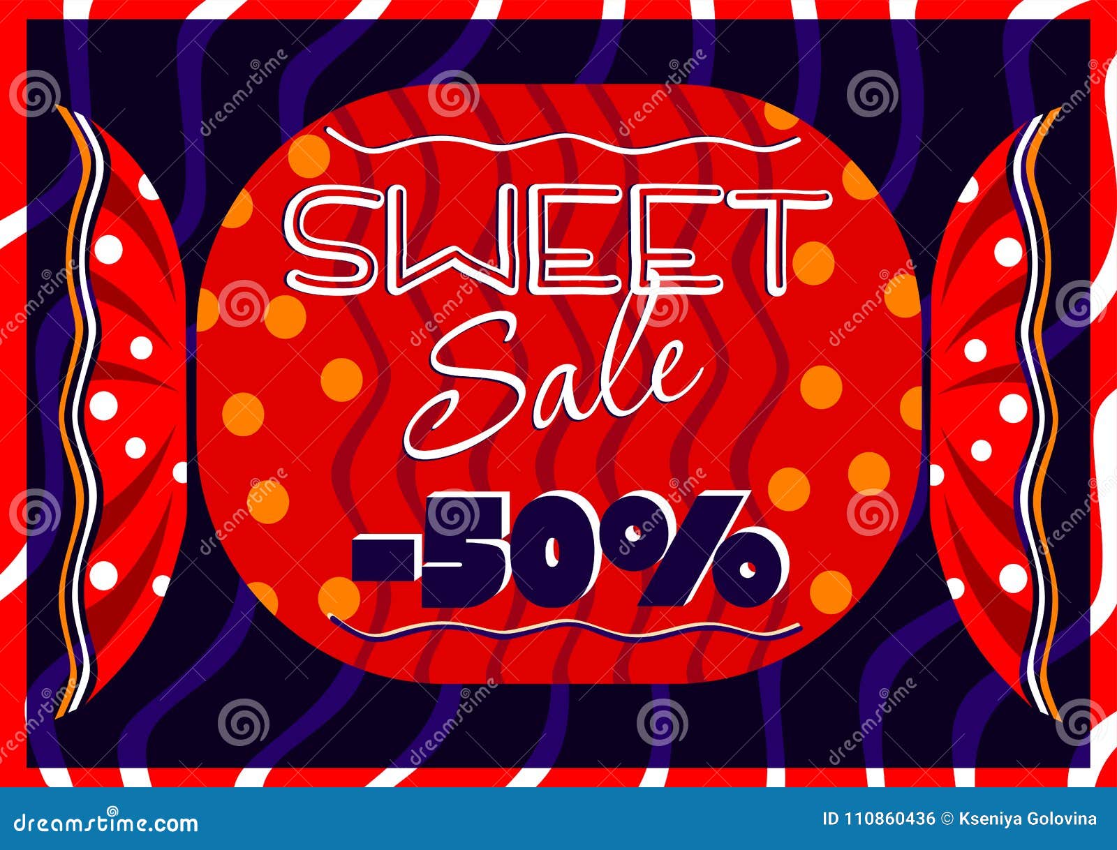 Sweet Sale in the Form of Candy Stock Vector - Illustration of ...