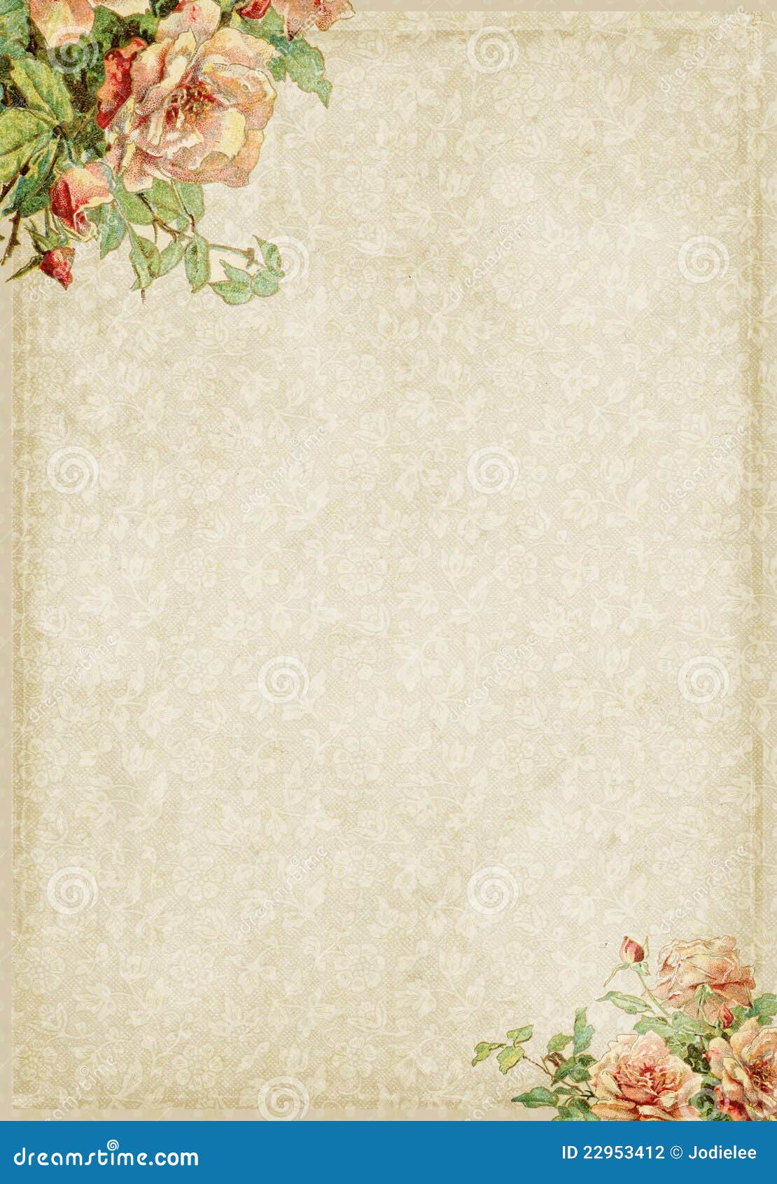 Sweet Shabby Chic Frame with Rose Flowers Stock Illustration ...